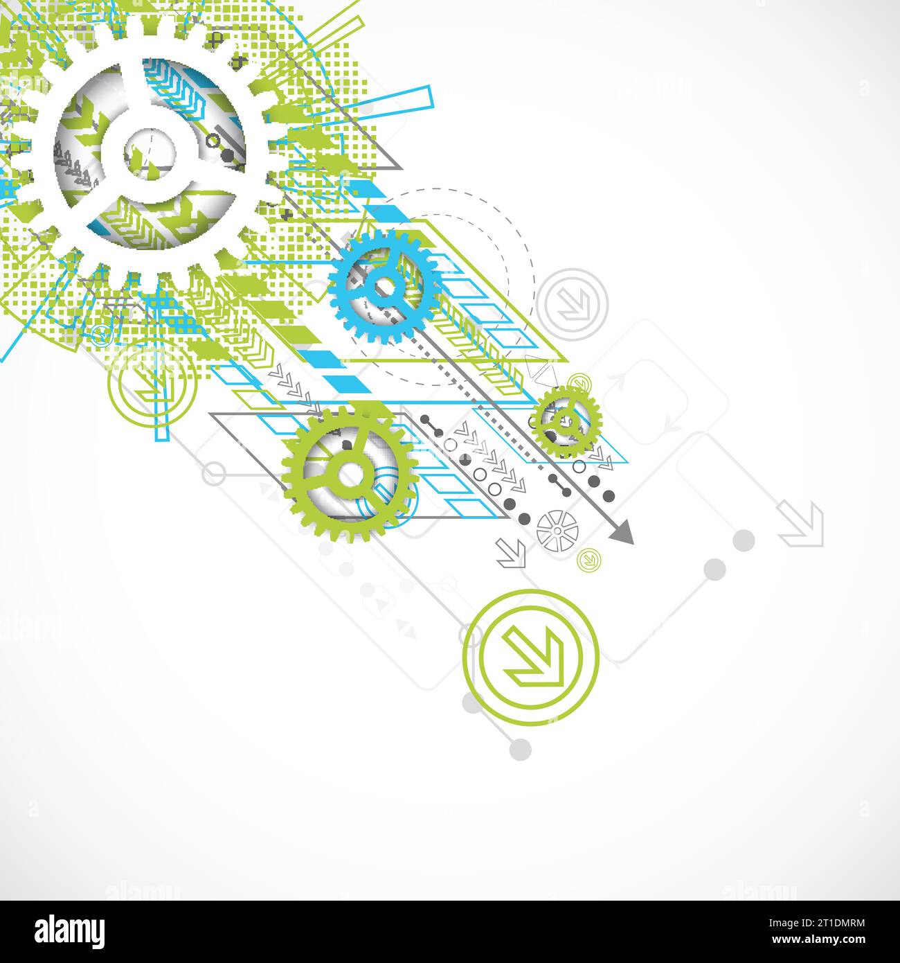 Abstract technology gears background. Futuristic style. Vector ...