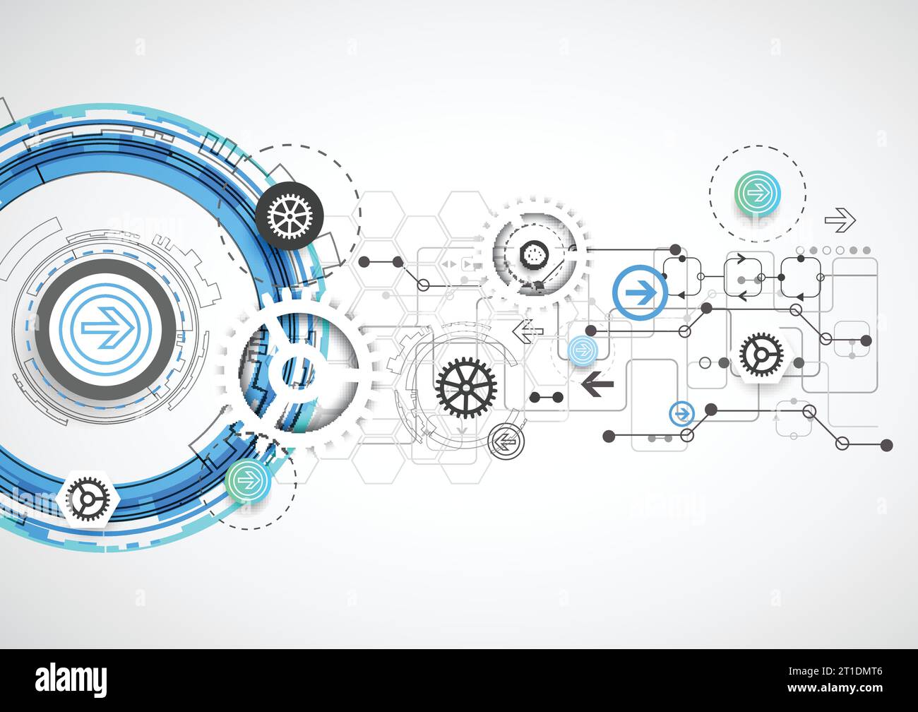 Abstract digital communication technology background. Vector ...