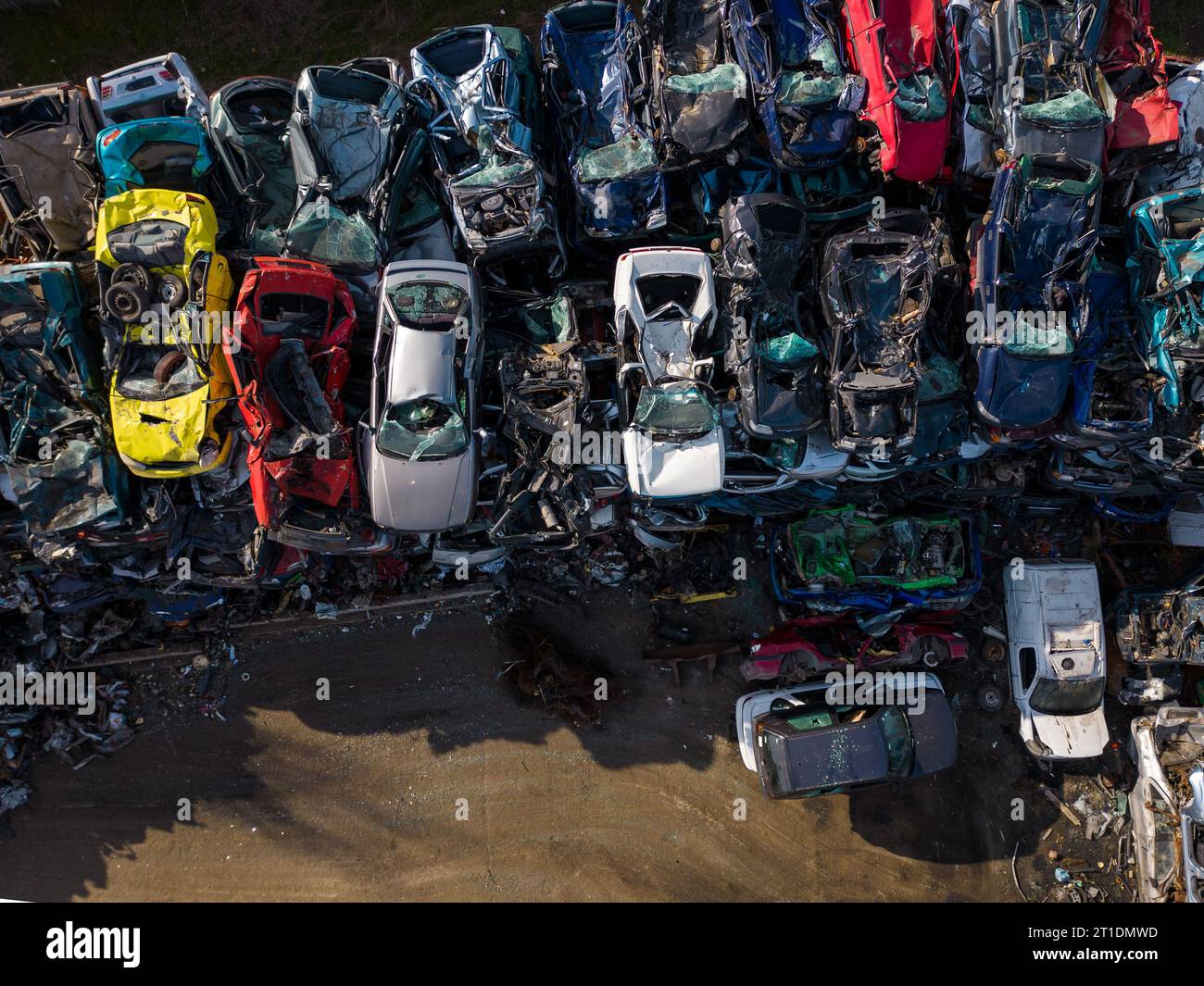 Aerial top view dump abandoned hi-res stock photography and images - Alamy