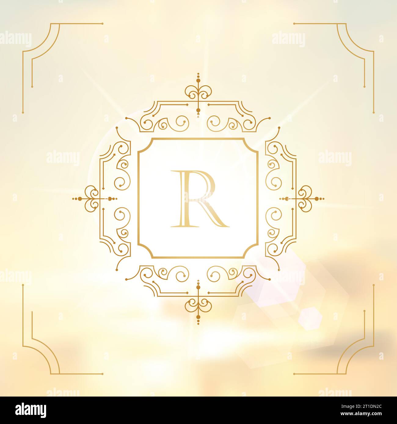 Art deco vintage design of retro flourishes frames. Vector Stock Vector ...