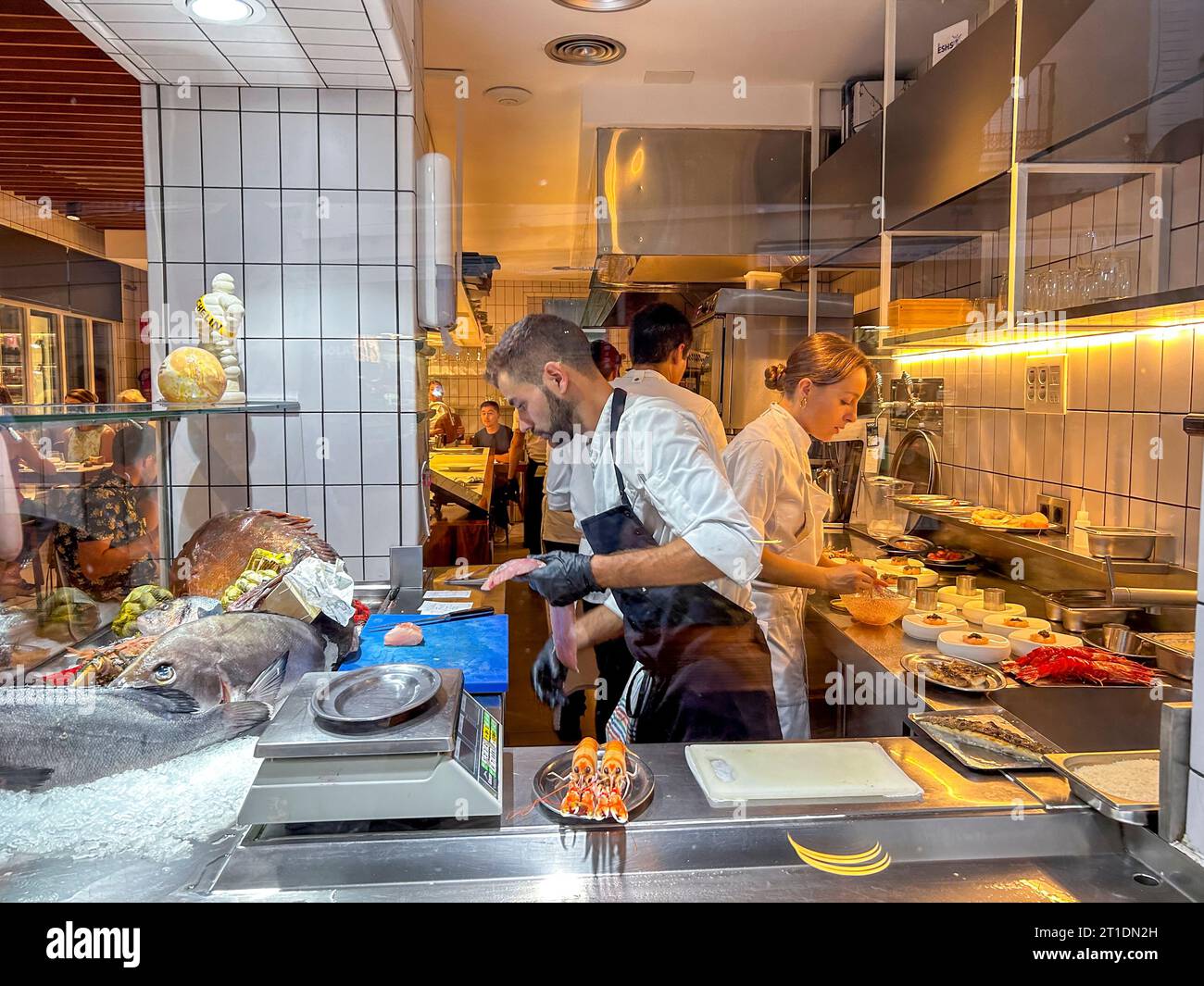 Seville, Spain, Inside Chefs Working, Professional Kitchen, Modern ...