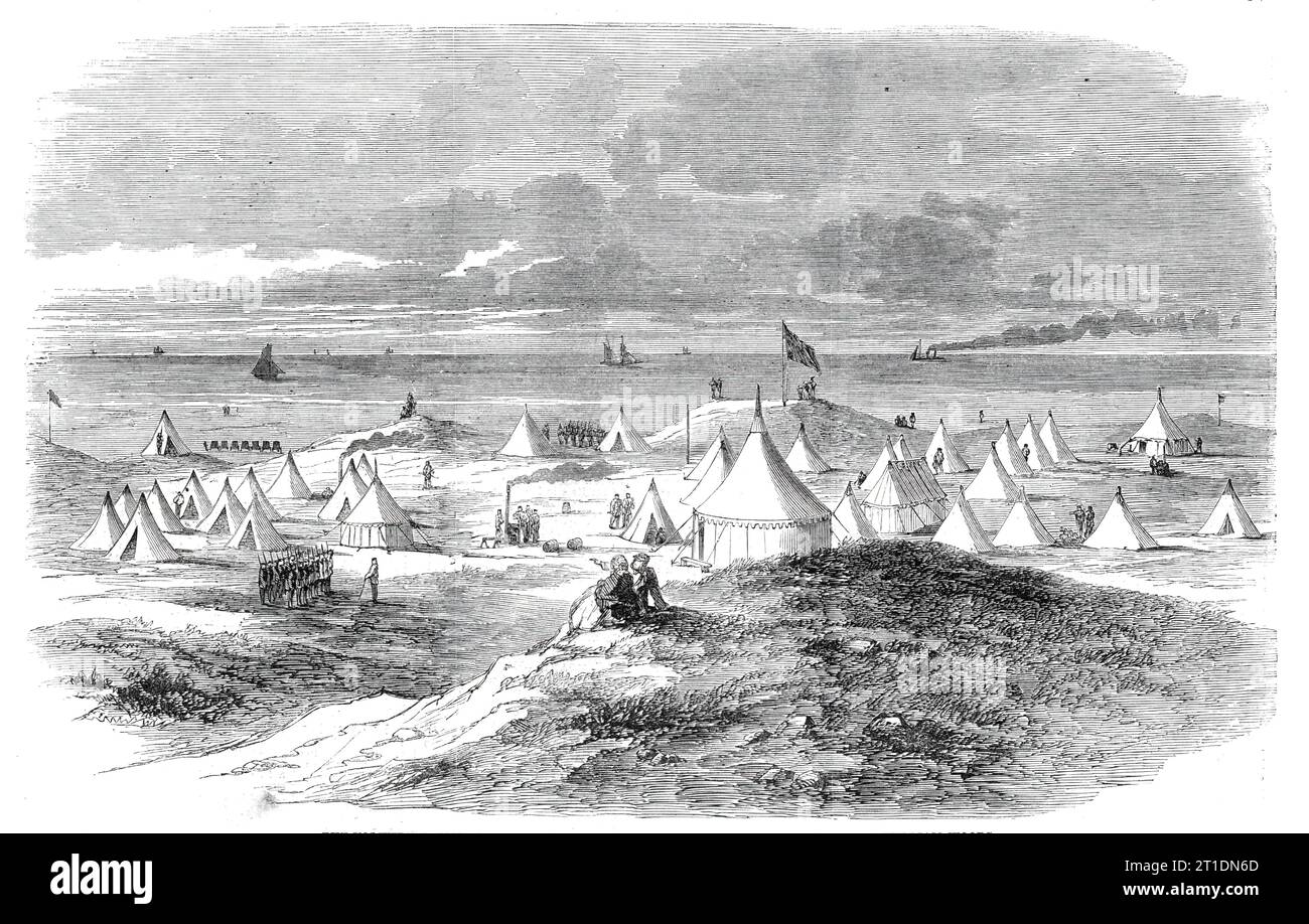 The Volunteer Camp, on Crosby Sands, near Liverpool - from a drawing by ...