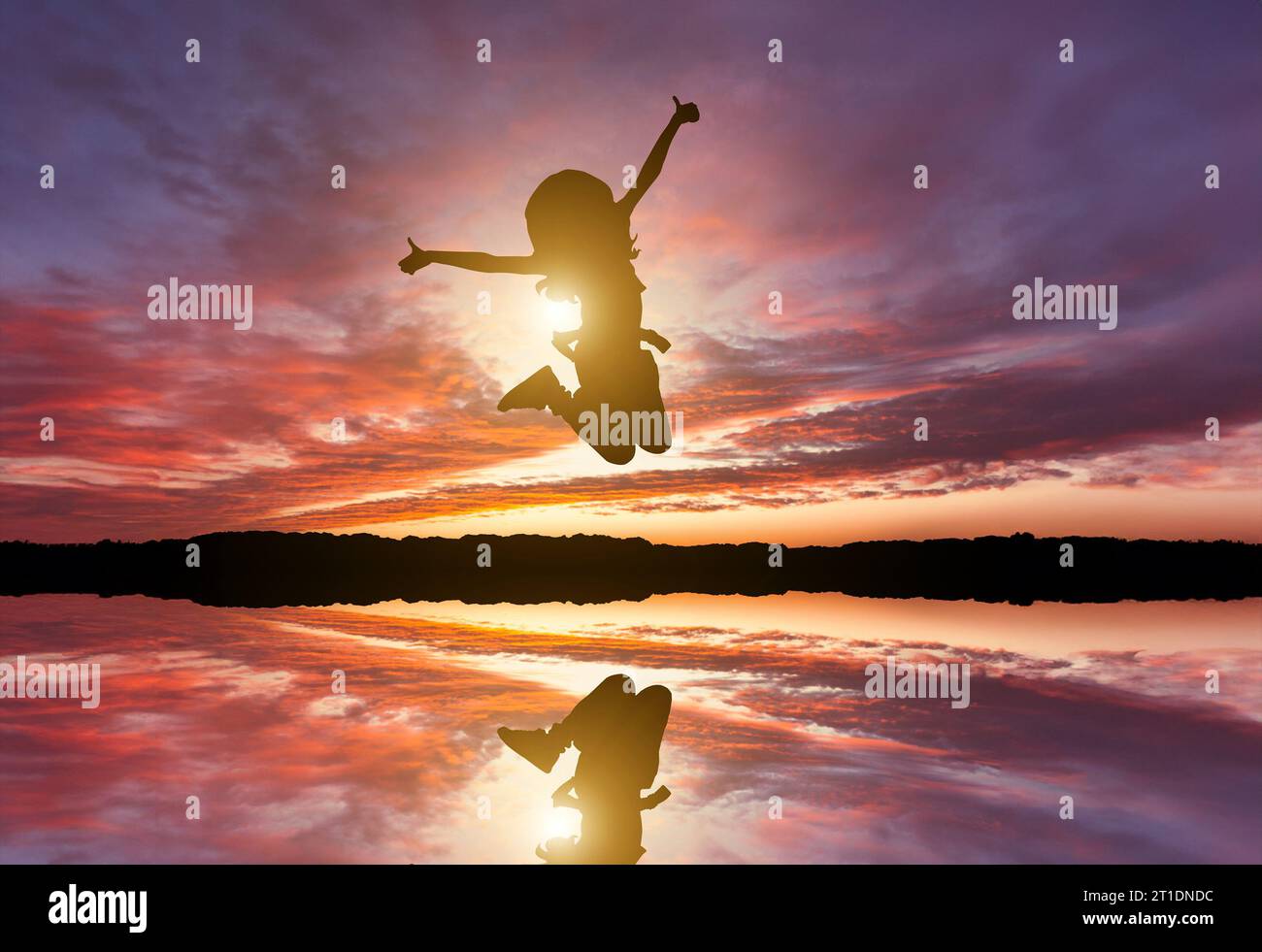 Cute little girl jump. Studio shot. White background Stock Photo - Alamy