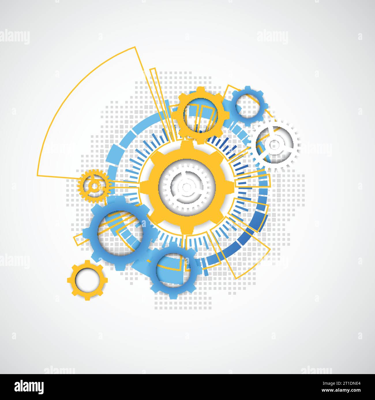 Abstract technology gears background. Futuristic style. Vector ...