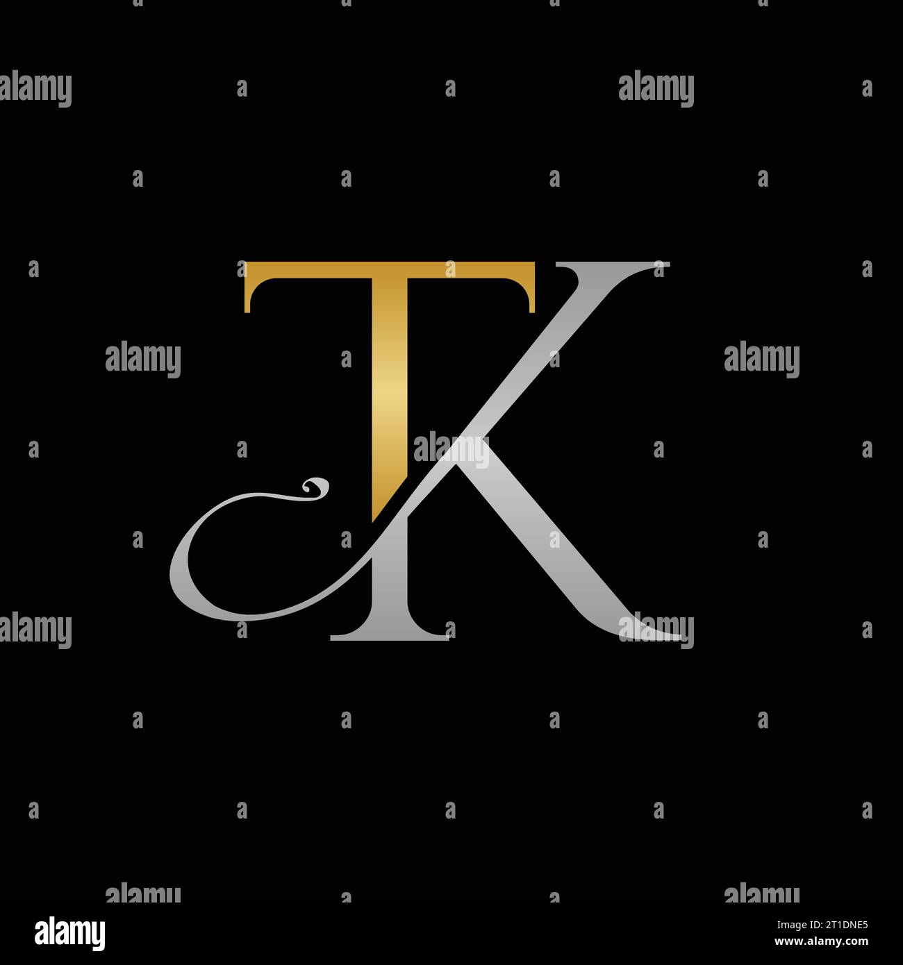 TK logo, TK monogram, initials KT logo, letter KT logo, Elegant, icon ...