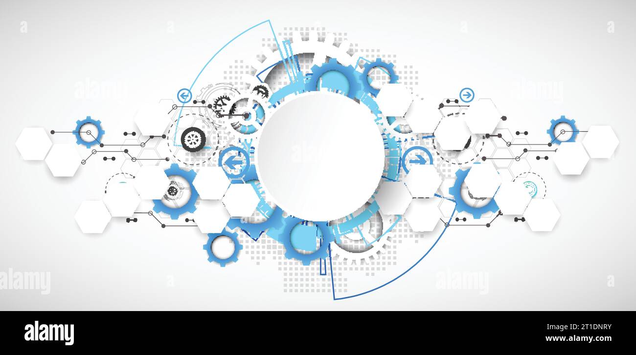 Abstract technology gears background. Futuristic style. Vector ...