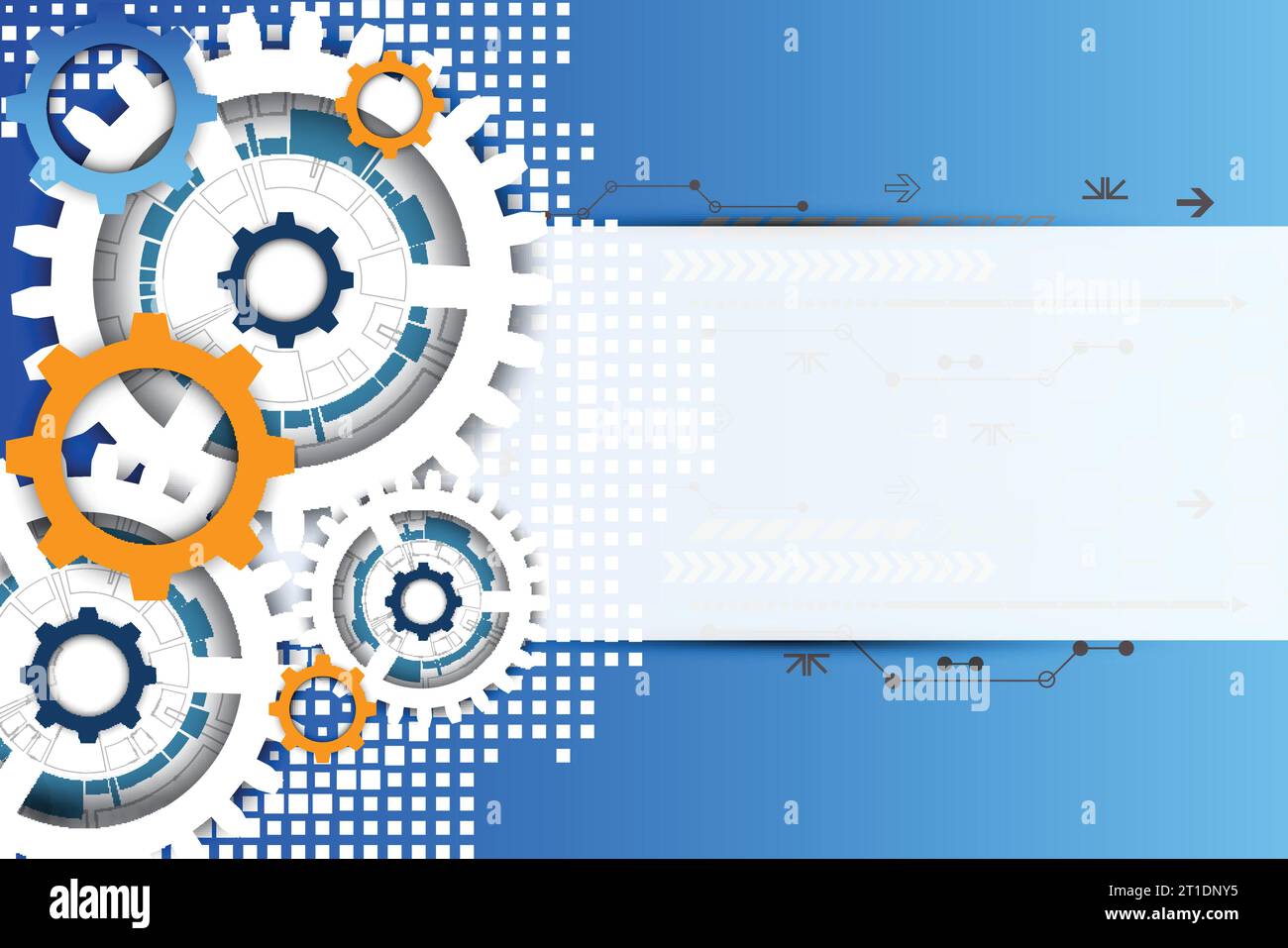 Abstract technology gears background. Futuristic style. Vector ...