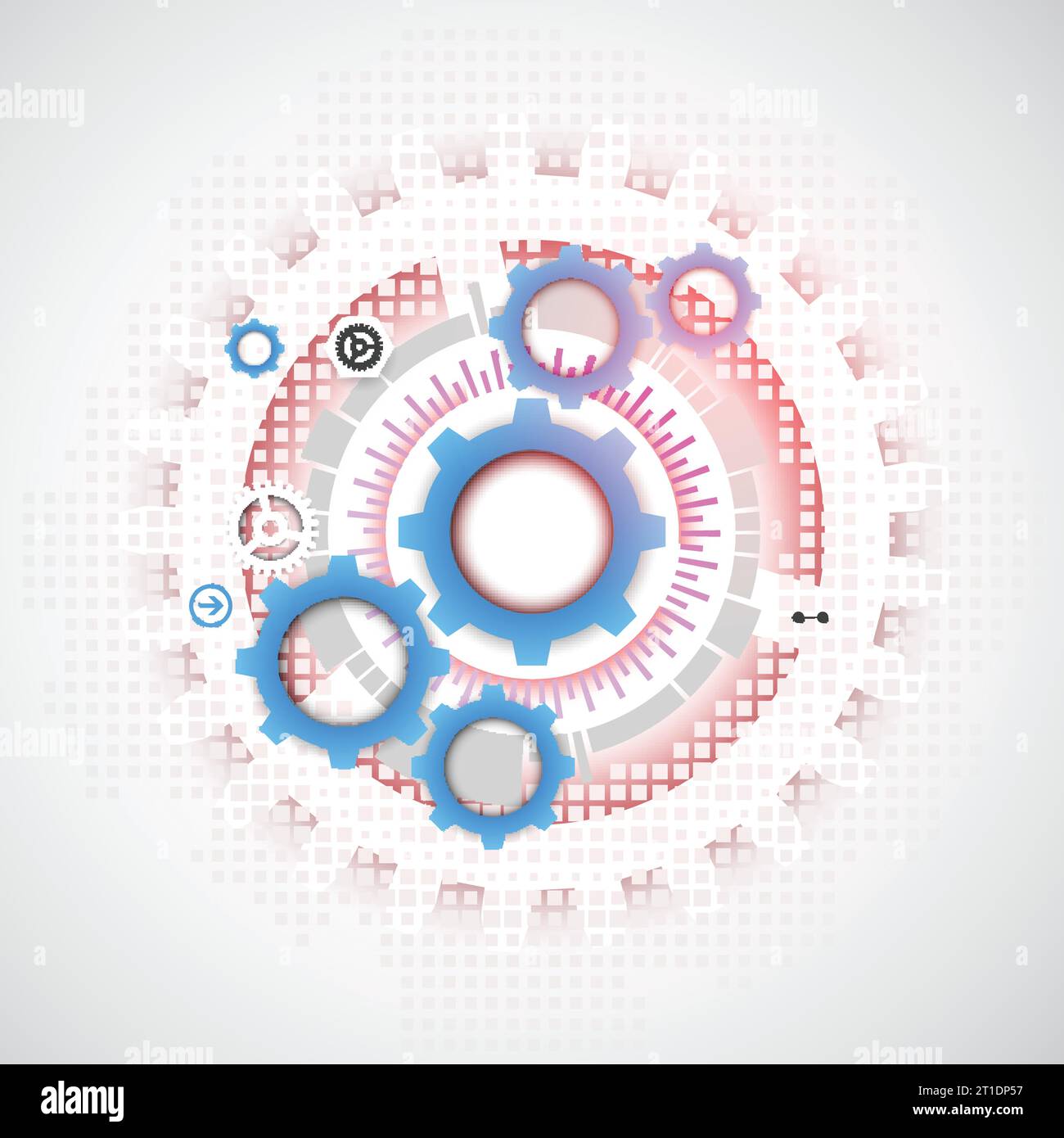 Abstract technology gears background. Futuristic style. Vector ...