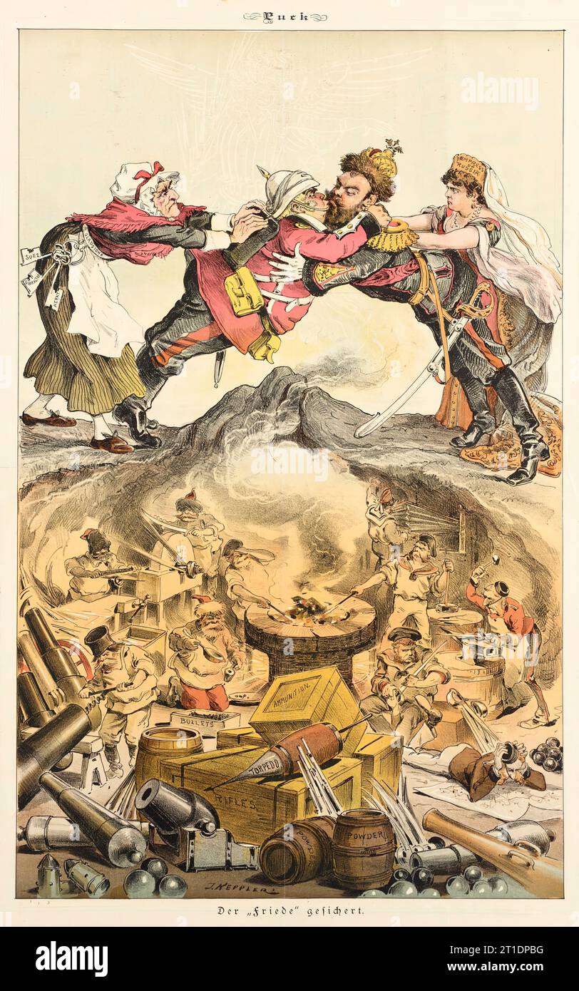 Cartoon from Puck, between 1880 and 1889 Stock Photo - Alamy