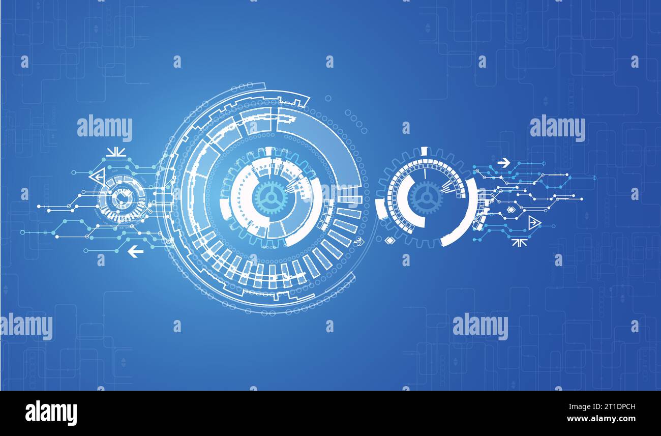 Abstract blue digital communication technology background. Vector illustration Stock Vector ...