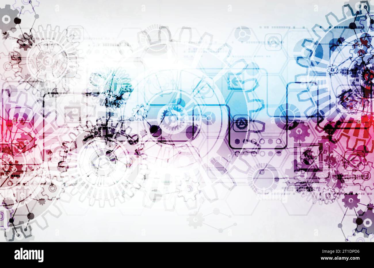 Scientific technical background scheme gears. Gearwheel and linear ...