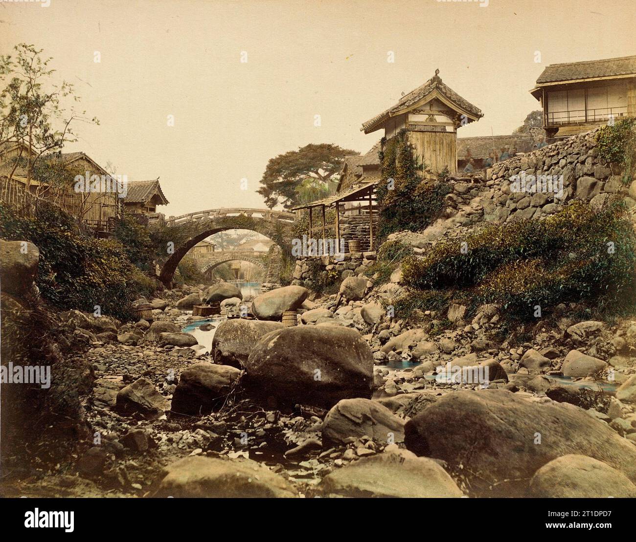 View on amidabashi amida bridge over zeniyagawa zeniya river hi-res ...