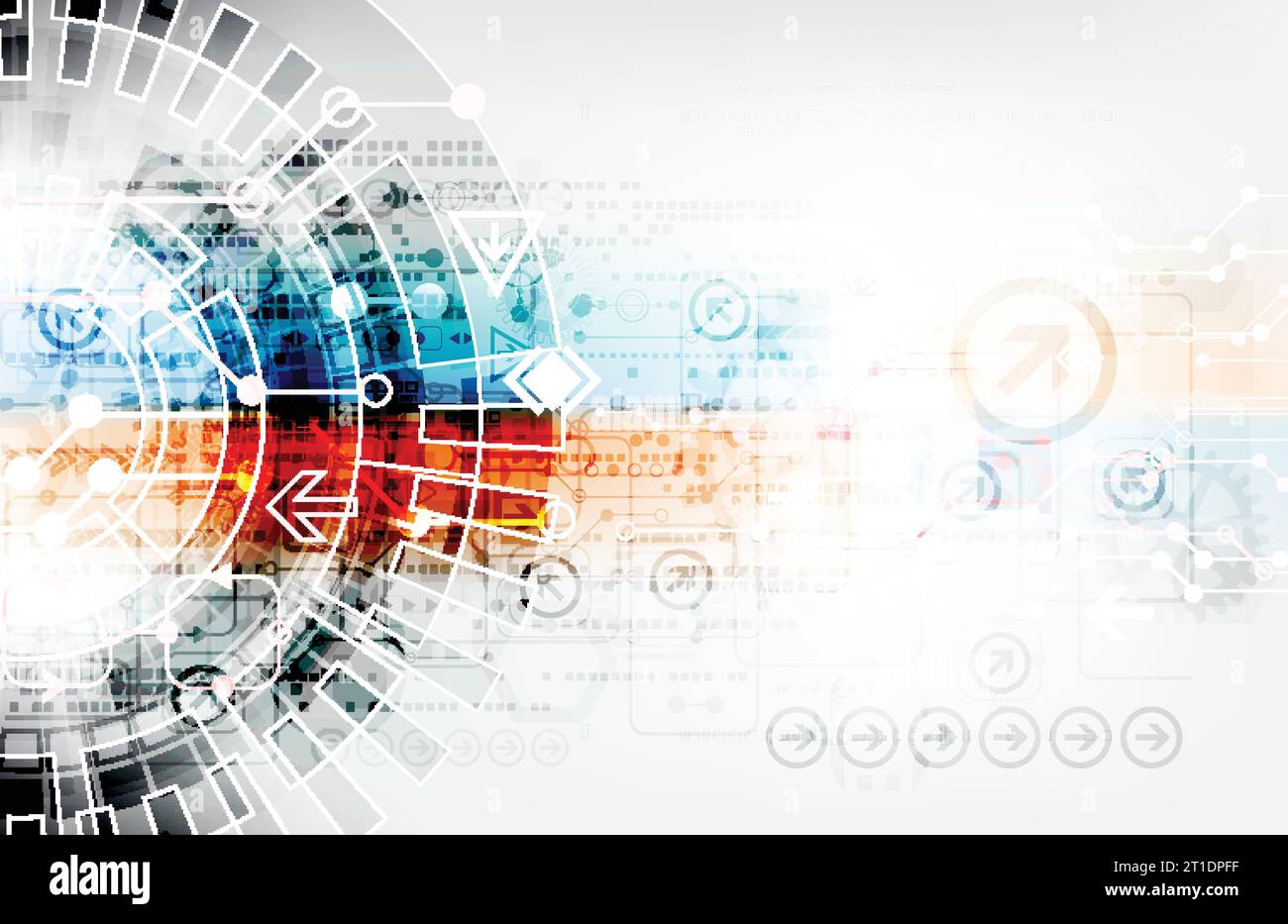 Abstract digital communication technology background. Vector ...