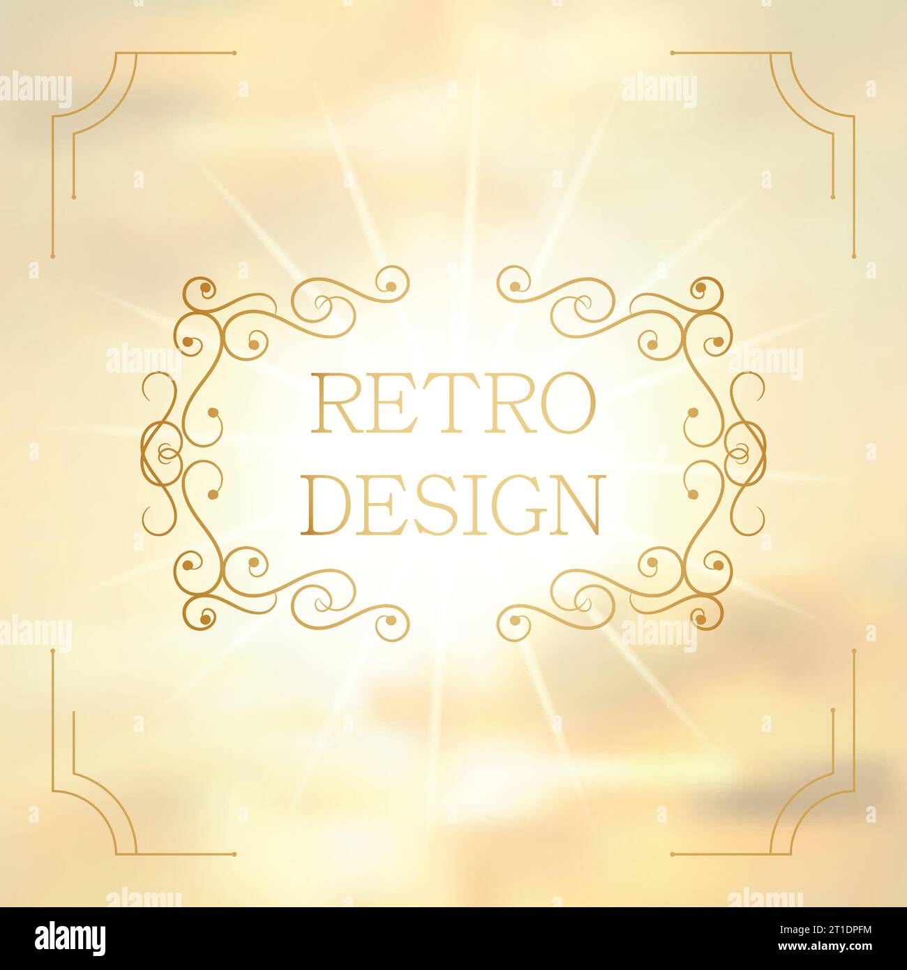 Art deco vintage design of retro flourishes frames. Vector Stock Vector ...
