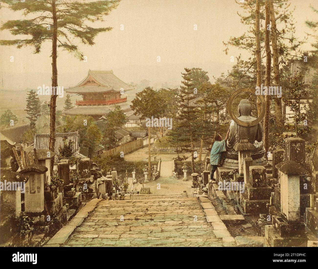Japanese graves, 1865 Stock Photo - Alamy