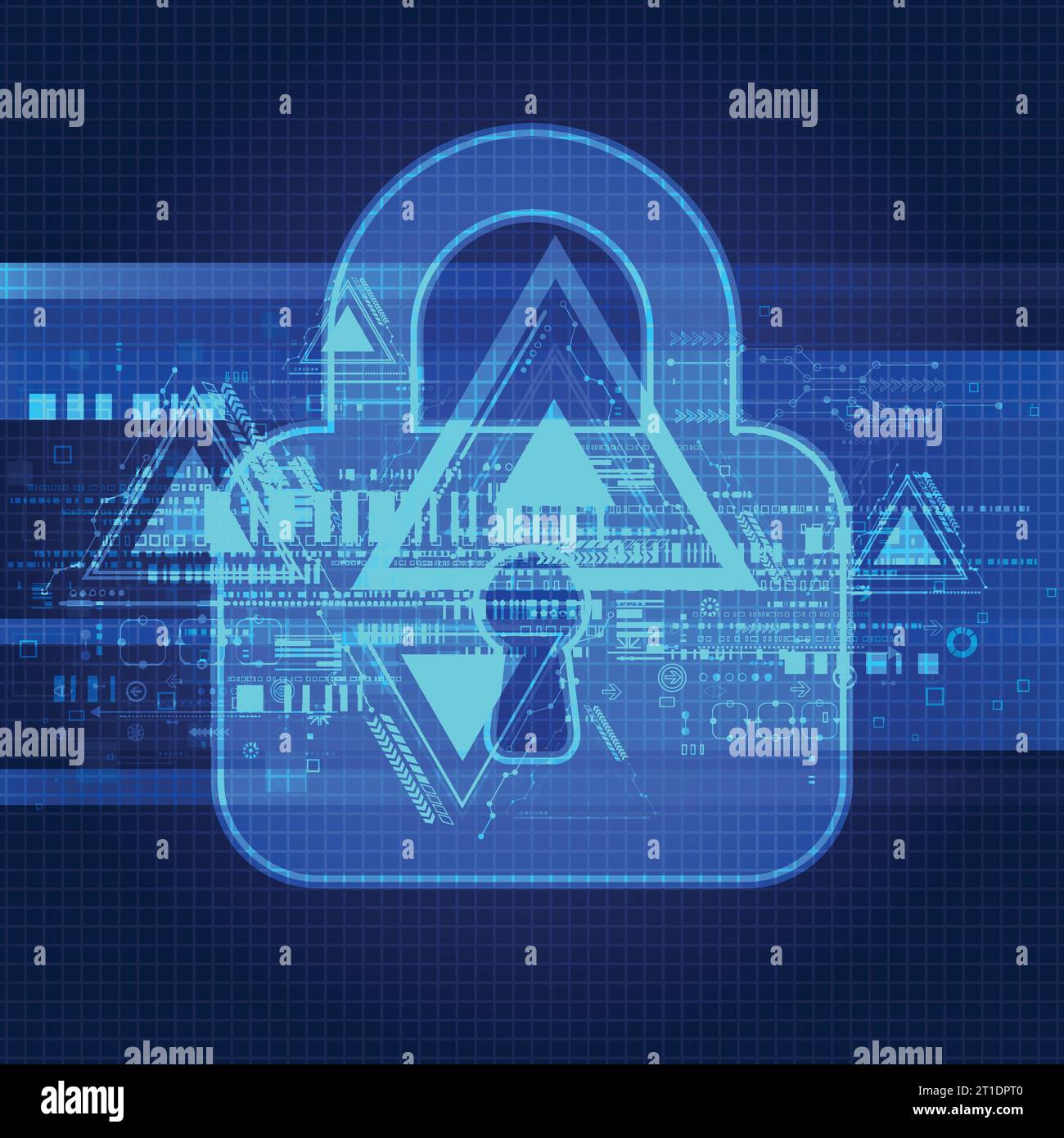 Digital background online protection. Vector Stock Vector Image & Art ...