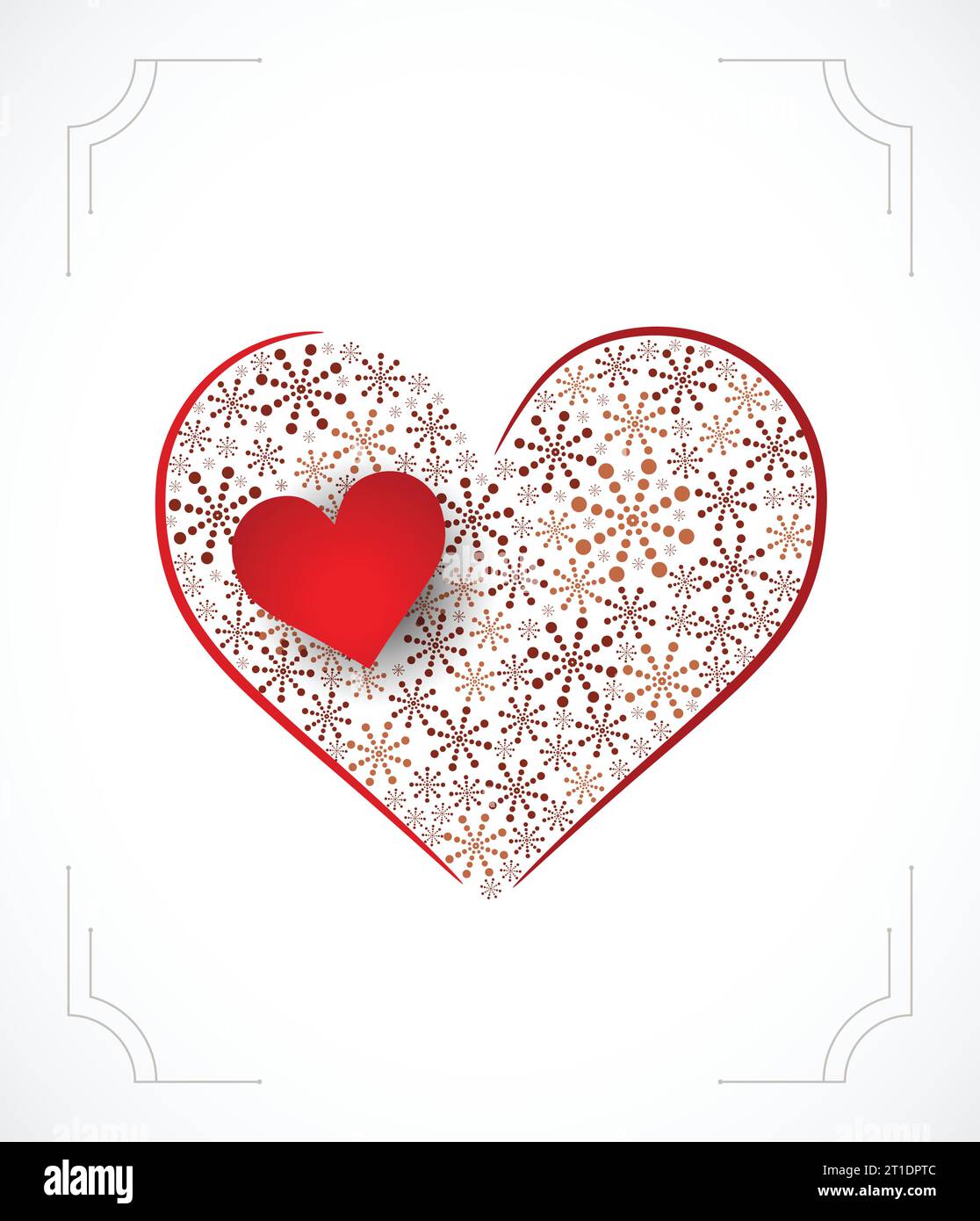 Heart made with snow. Vector Stock Vector Image & Art - Alamy