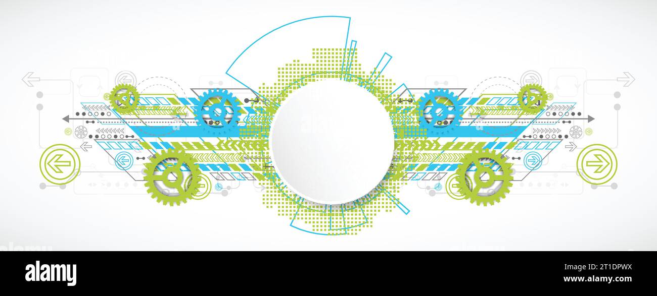 Abstract technology gears background. Futuristic style. Vector ...