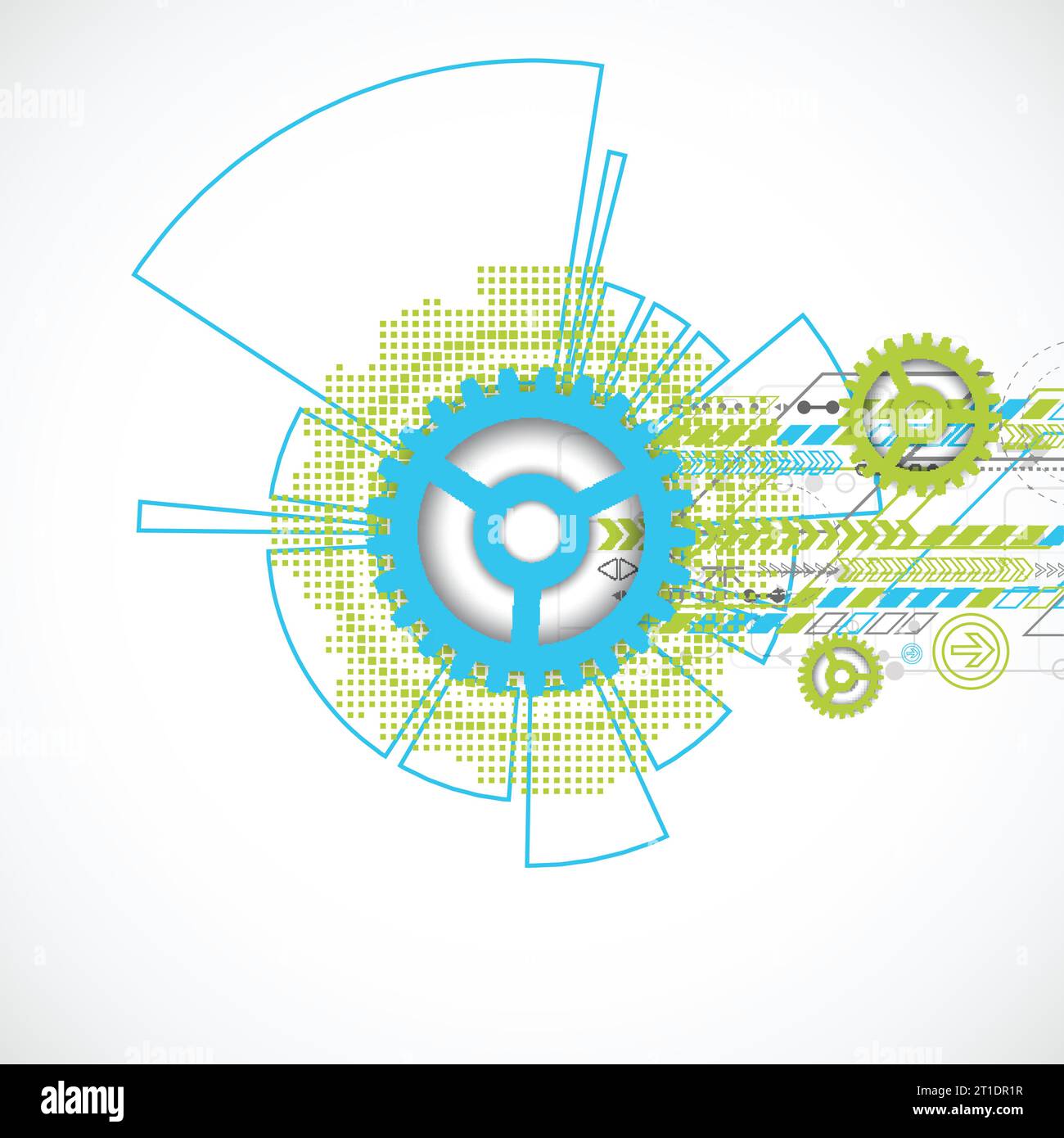 Abstract technology gears background. Futuristic style. Vector ...