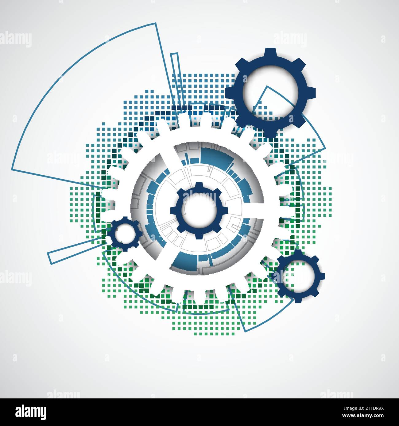 Abstract technology gears background. Futuristic style. Vector ...
