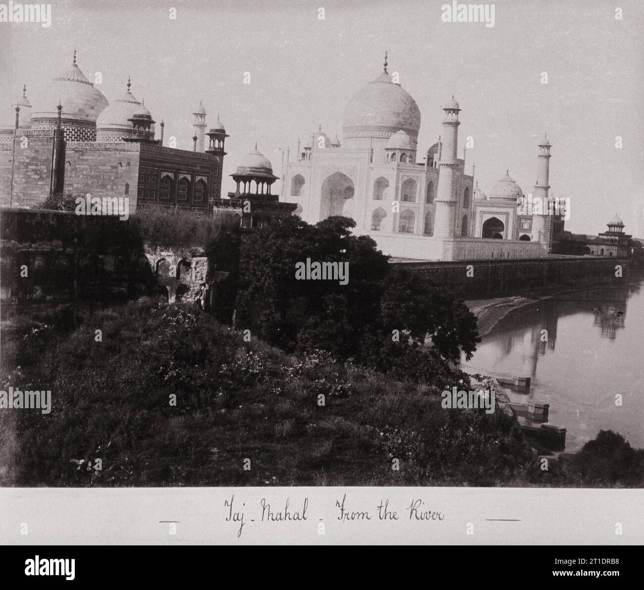 Taj Mahal-from the River, Late 1860s Stock Photo - Alamy
