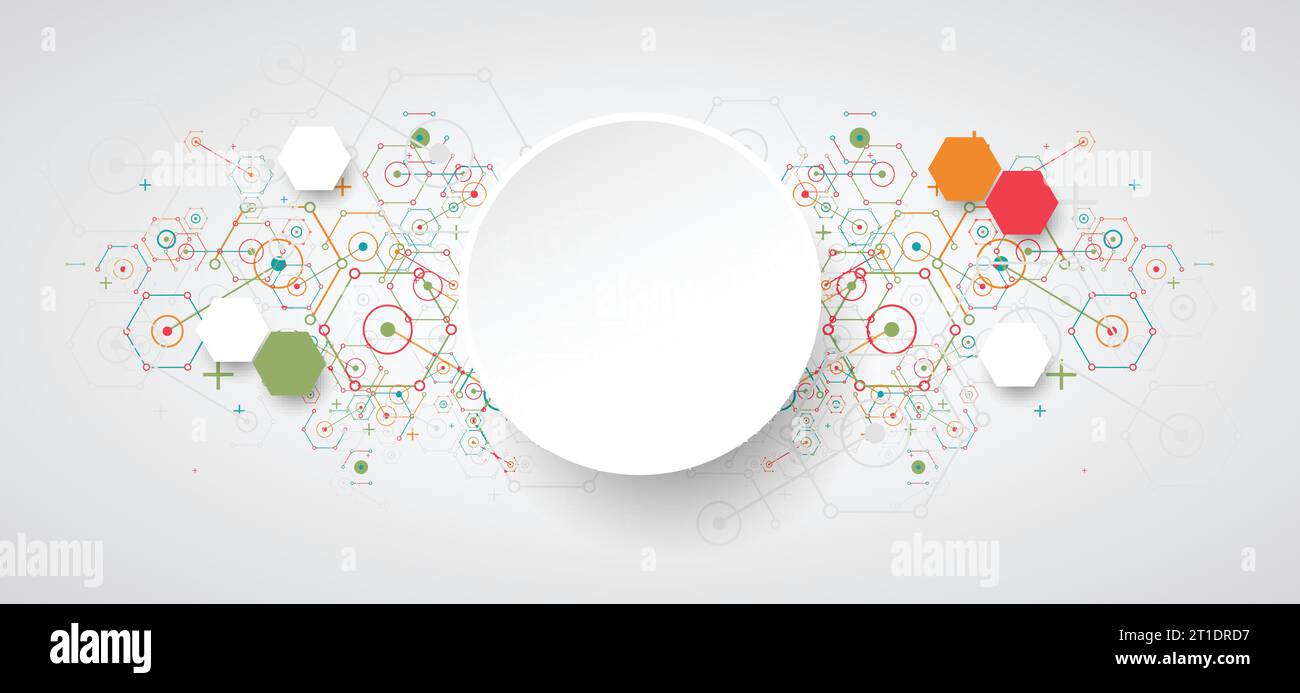 Abstract technology hexagonal background. Connection structure. Vector Stock Vector Image & Art ...