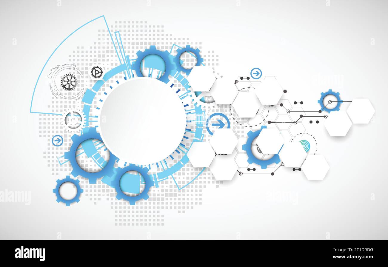 Abstract technology gears background. Futuristic style. Vector ...