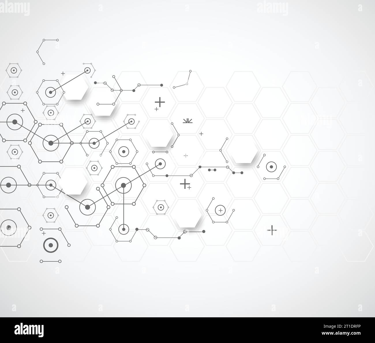 Abstract technology background with various technological elements ...