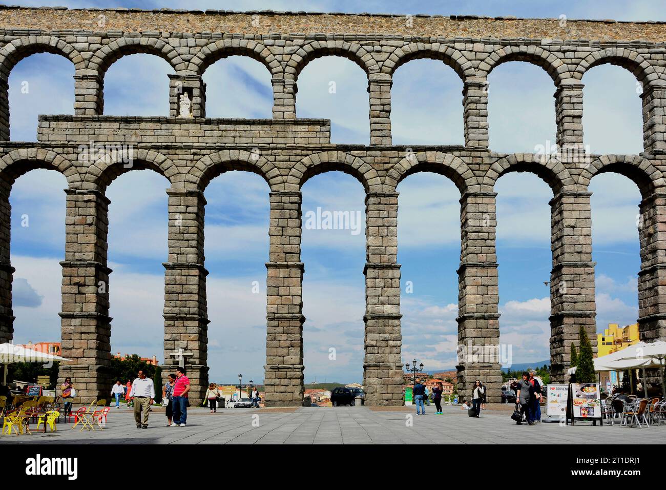 Segovia, Roman aqueduct, around 2000 years old, without mortar, the ...