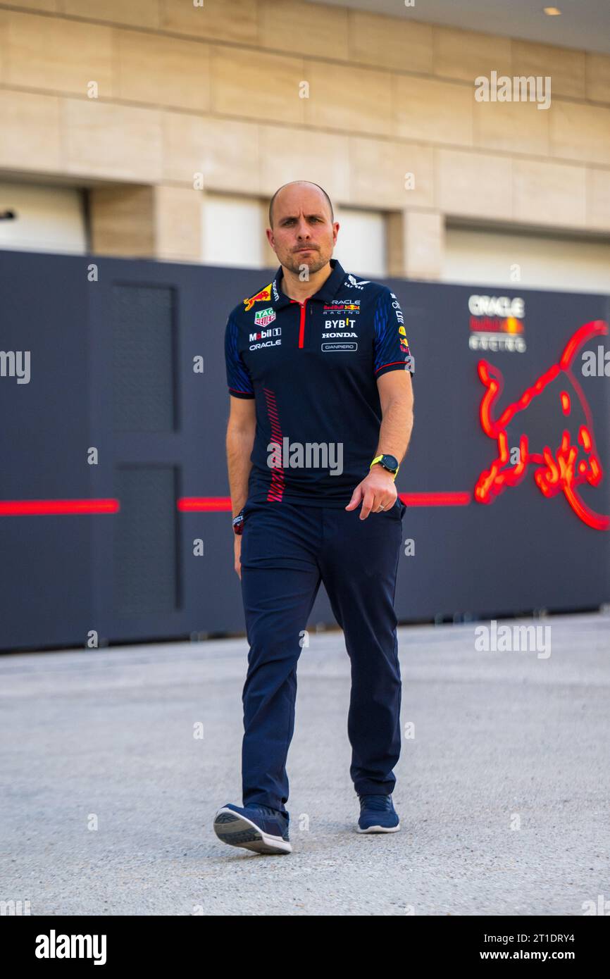 DOHA,QATAR - 7TH OCT 2023 – Gianpiero Lambiase (ITA) race engineer of ...