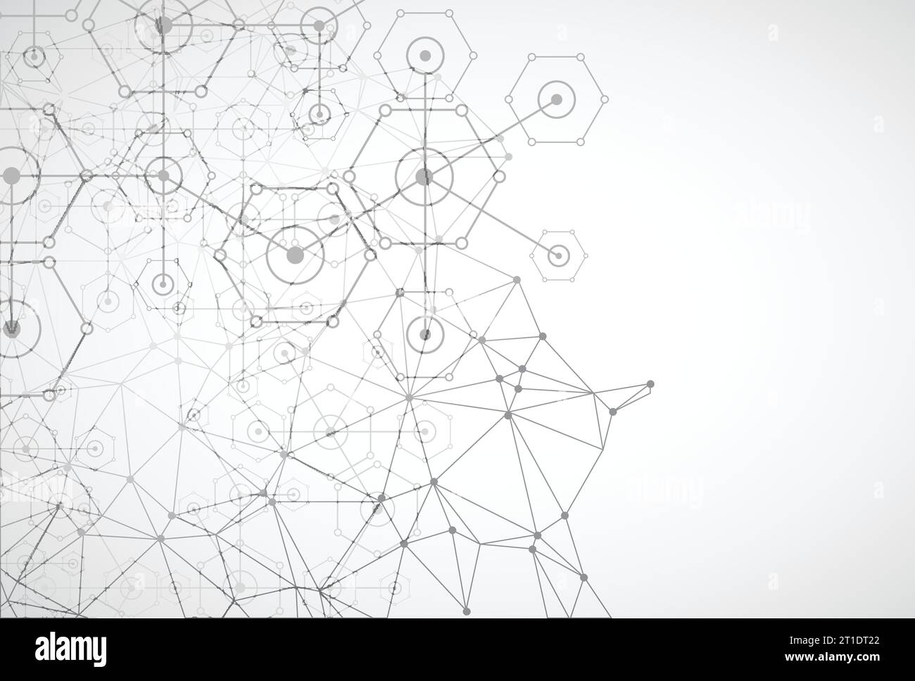 Abstract white bright technology hexagonal background. Connection structure. Vector Stock Vector ...