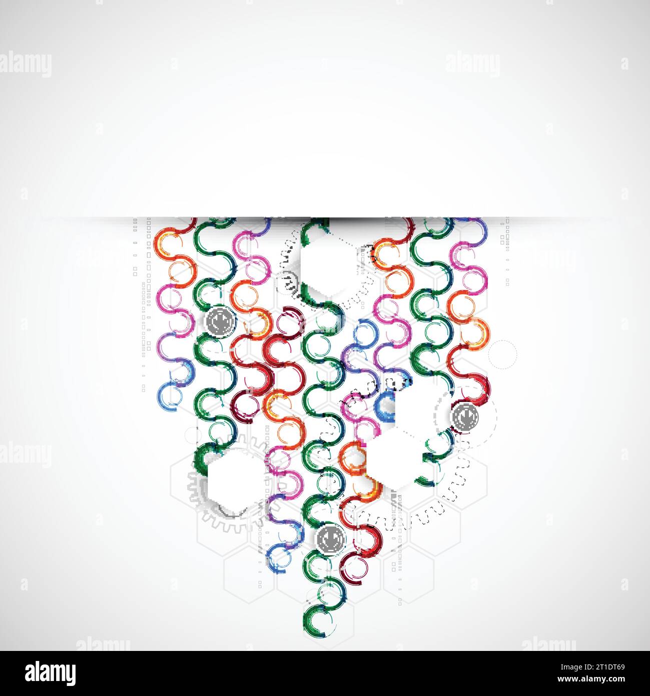 Abstract technological arc background with various technological ...