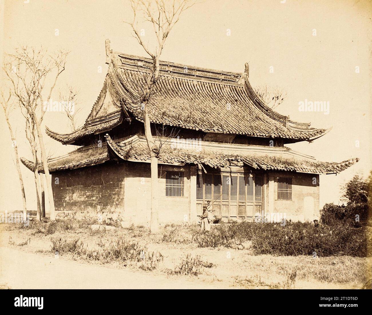 Temple Building, N. China, 1860 Stock Photo - Alamy