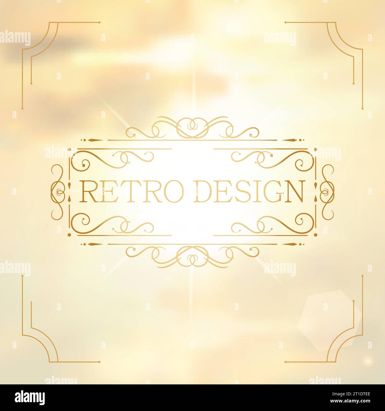 Art deco vintage design of retro flourishes frames. Vector Stock Vector ...
