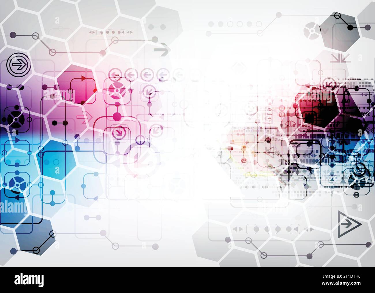 Abstract digital communication technology background. Vector ...