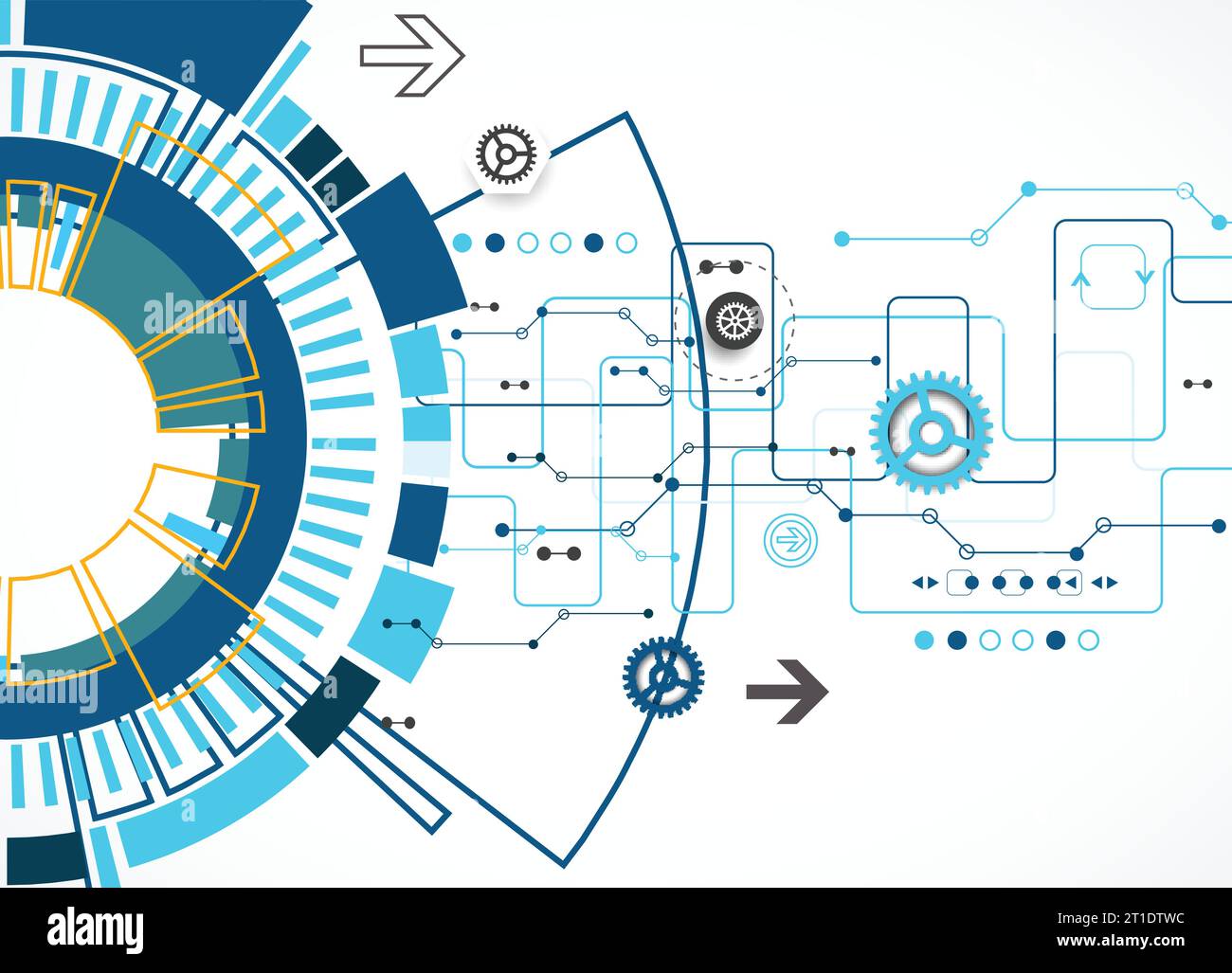 Abstract technological background with various technological elements. Structure pattern ...