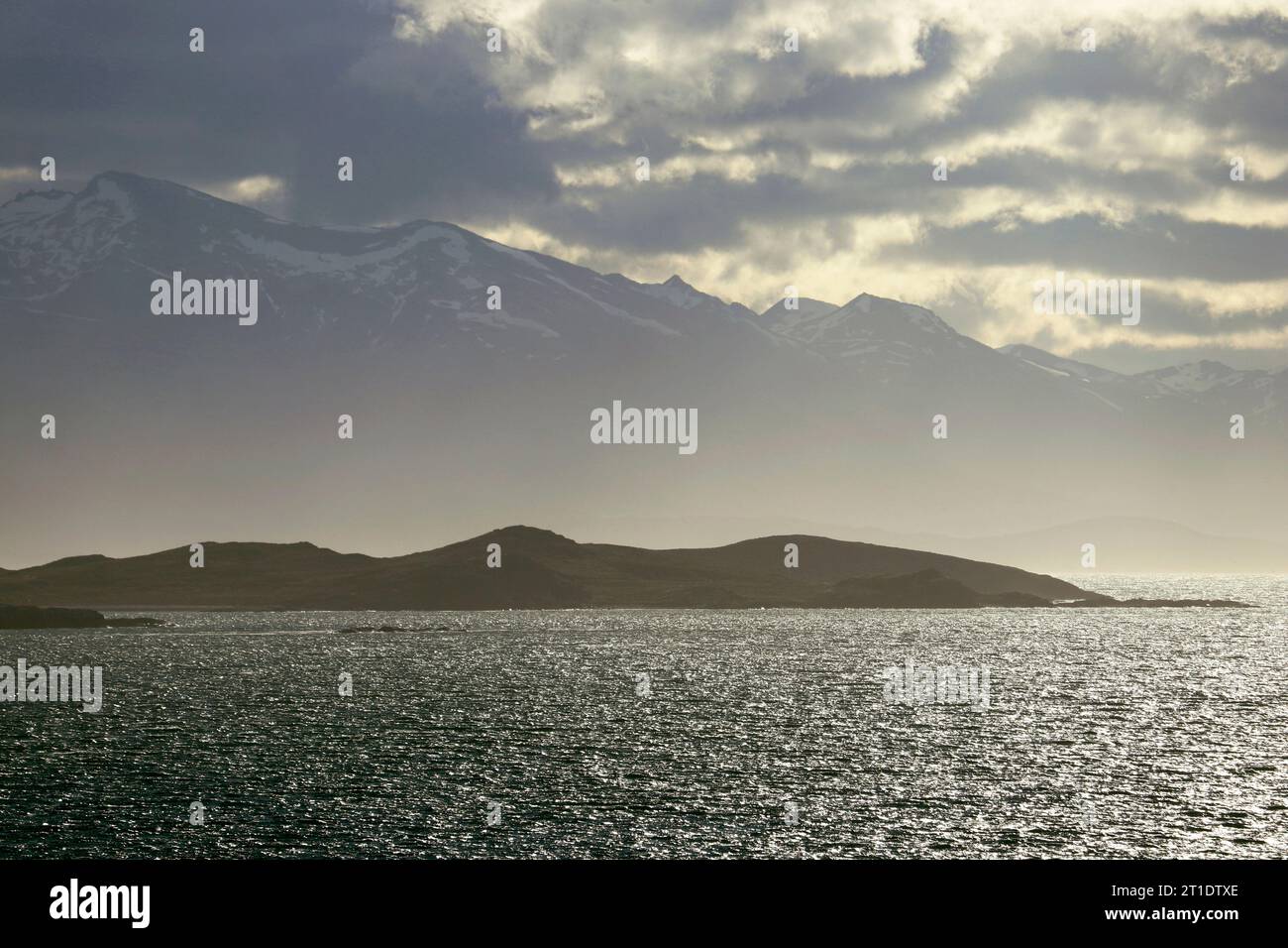 Argentina; Fire land; Beagle Channel on the Argentine side; border with ...