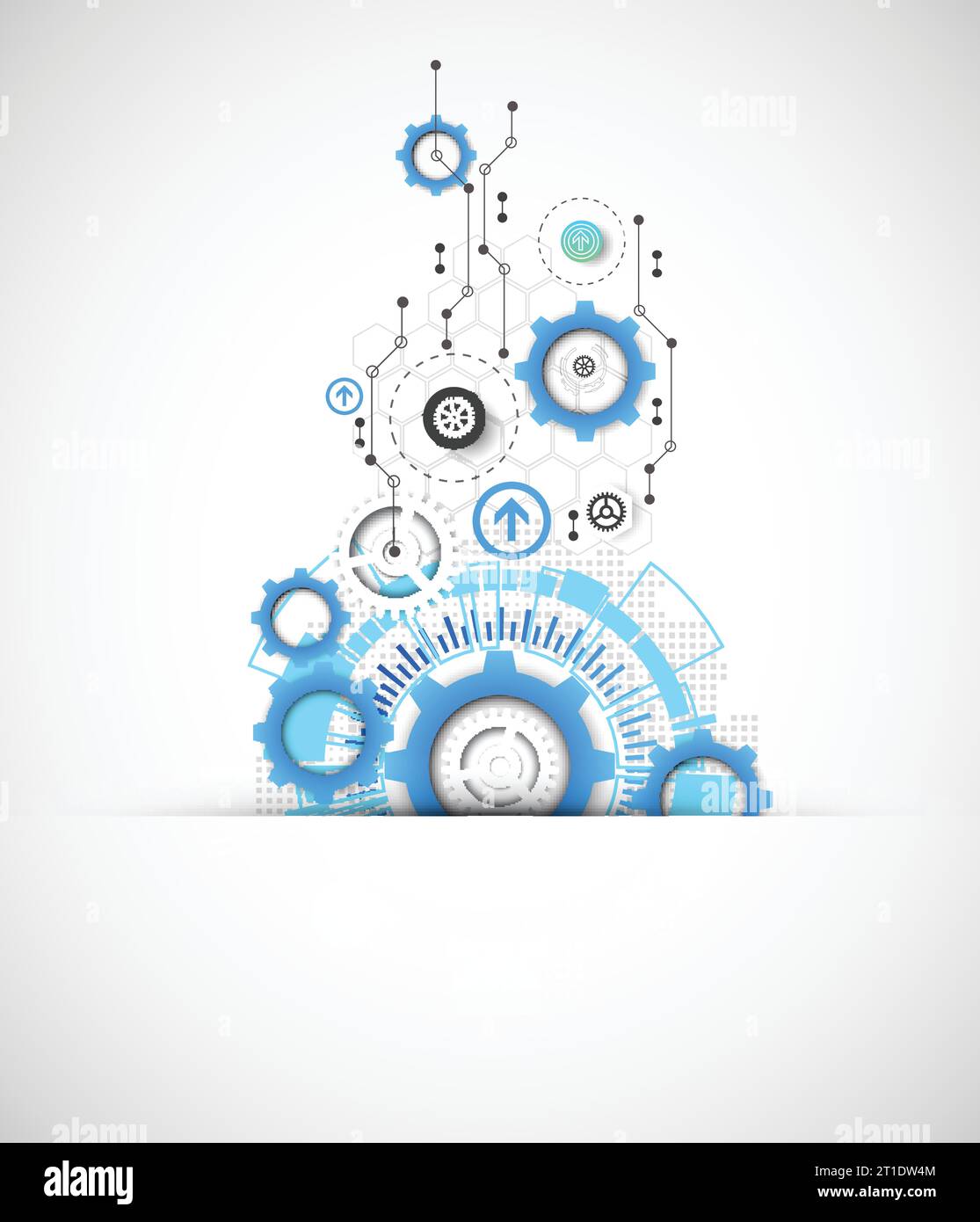 Abstract technology gears background. Futuristic style. Vector ...