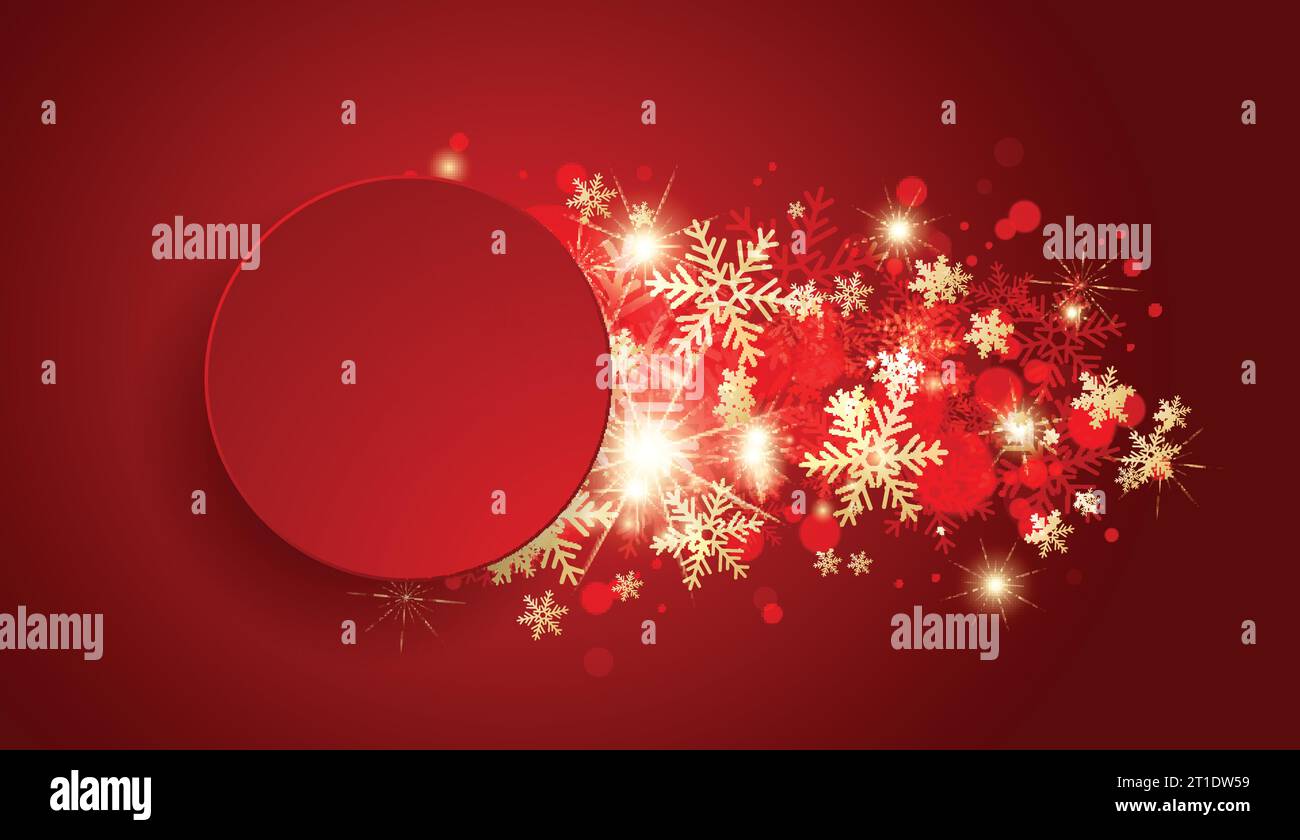 Abstract red christmas greeting card. Vector illustration Stock Vector ...
