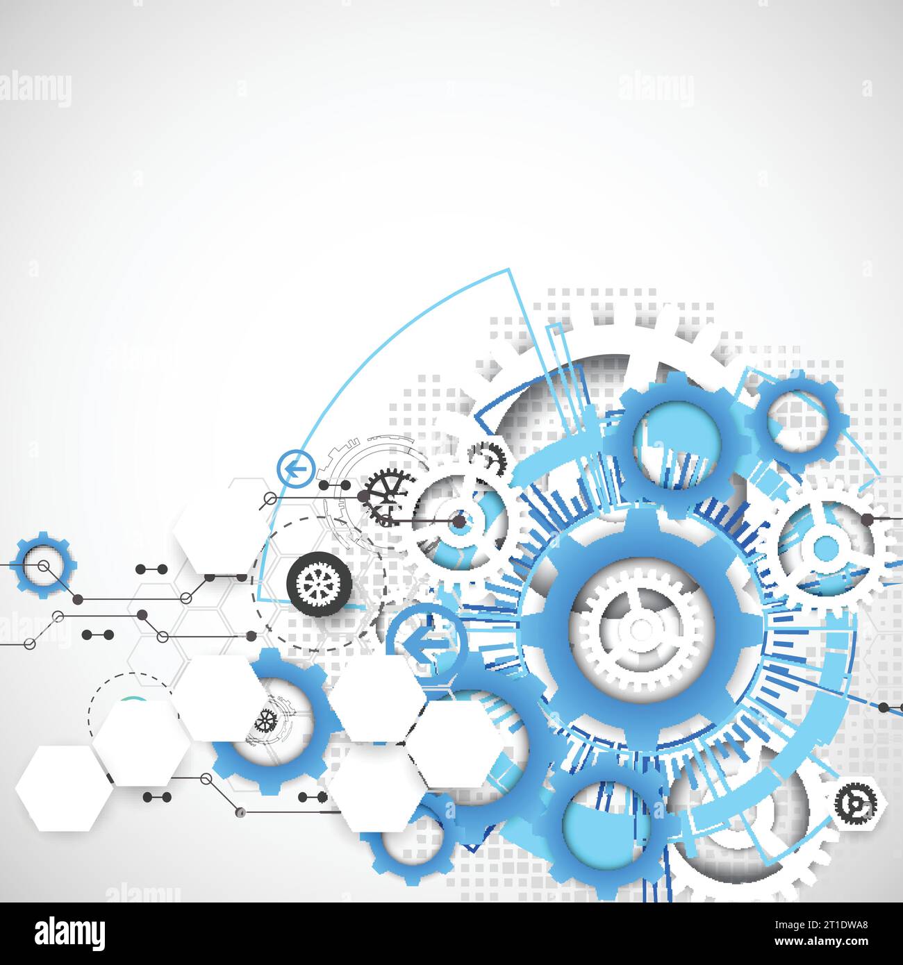 Abstract technology gears background. Futuristic style. Vector ...