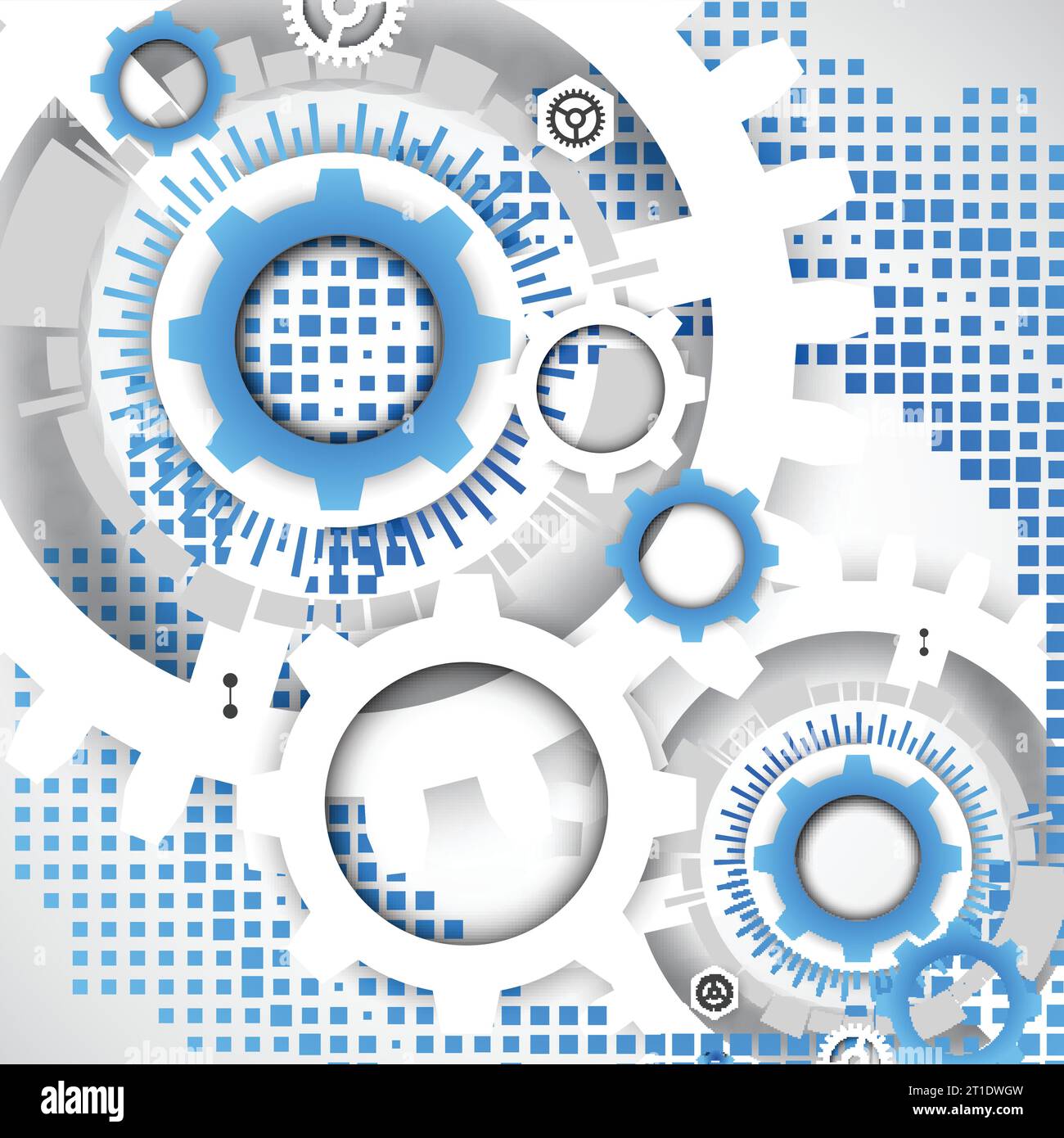 Abstract technology gears background. Futuristic style. Vector ...