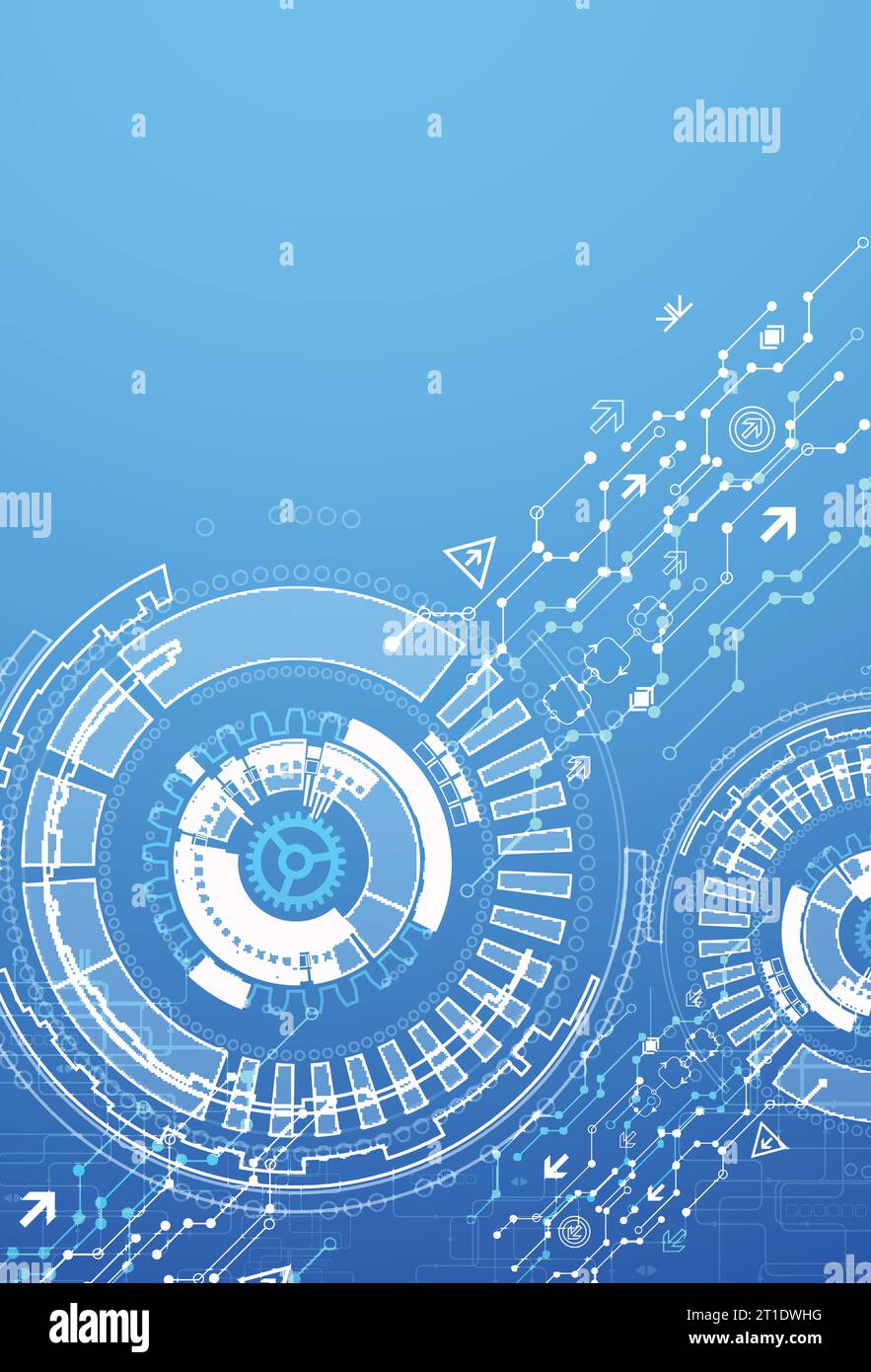 Abstract blue digital communication technology background. Vector ...