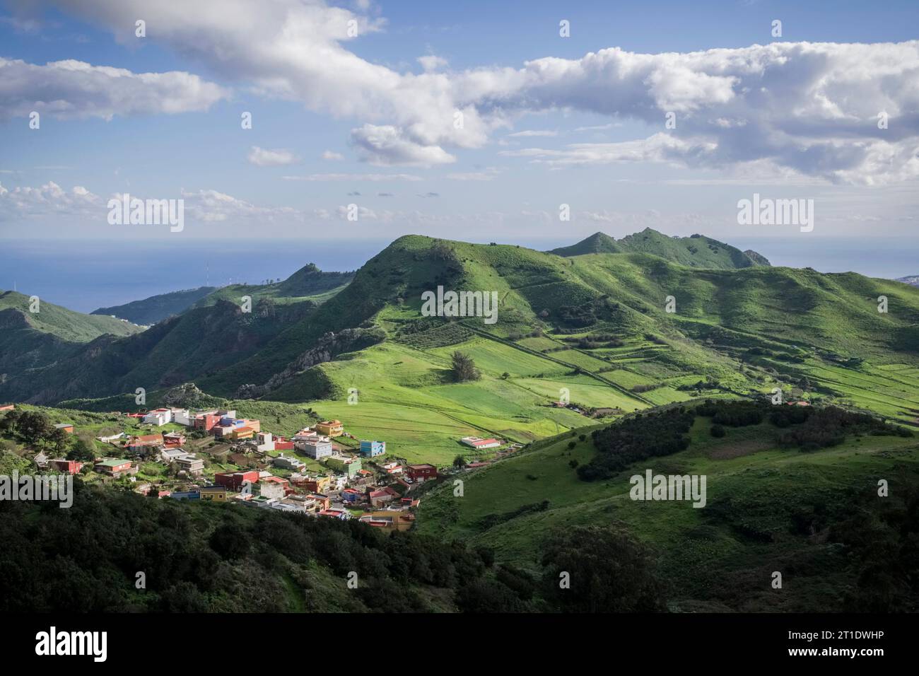 Spain, Canary Islands, Tenerife: overview from the mirador of La ...