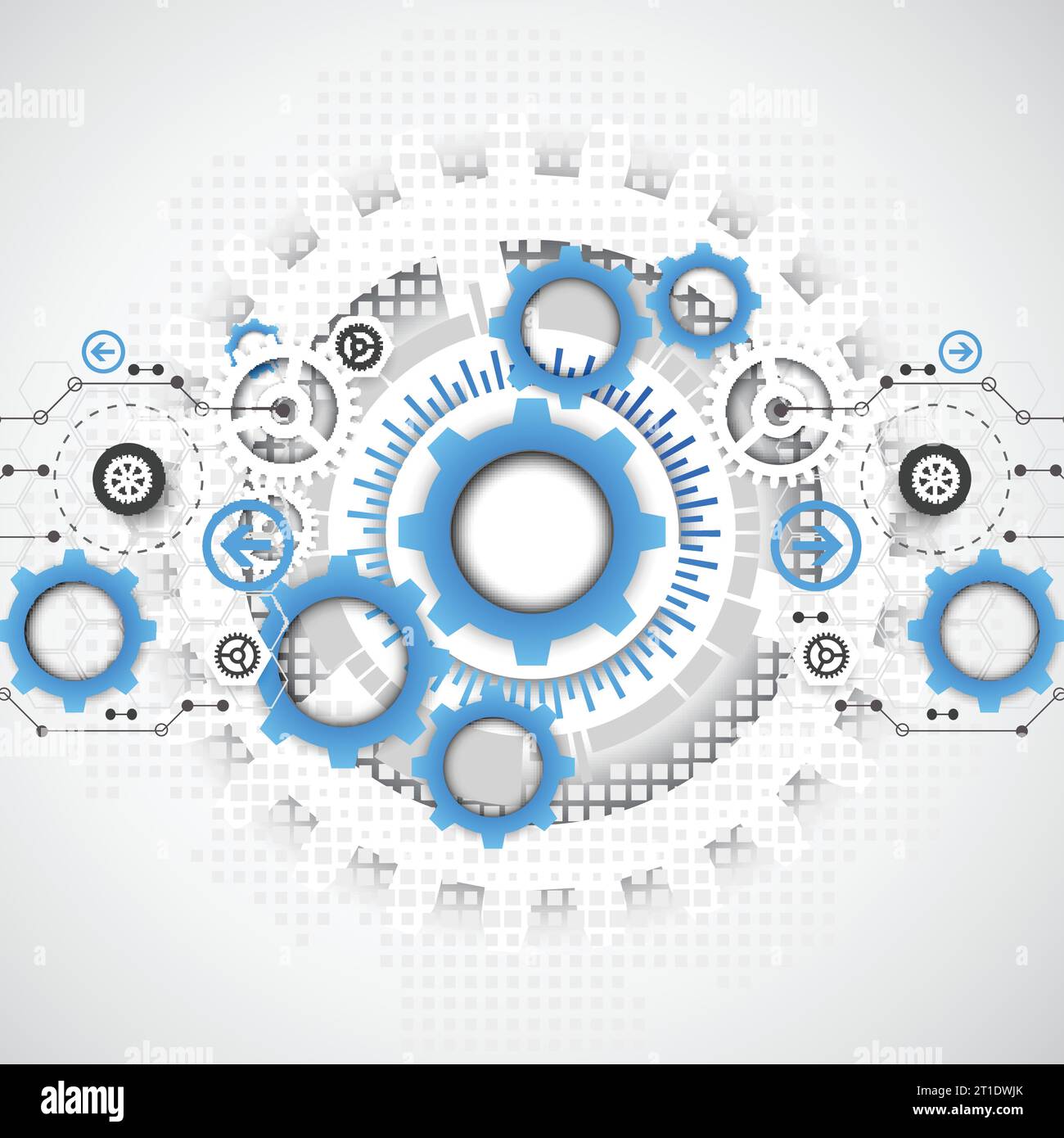 Abstract technology gears background. Futuristic style. Vector ...