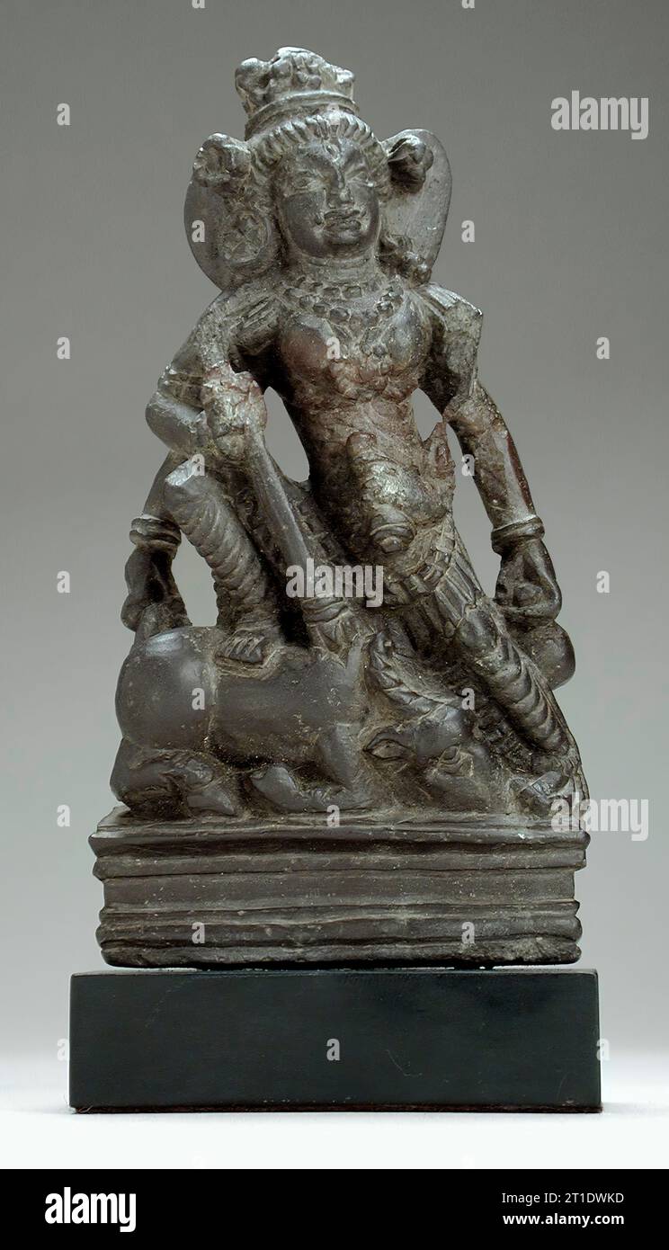Durga Slaying the Buffalo Demon, 7th century Stock Photo - Alamy