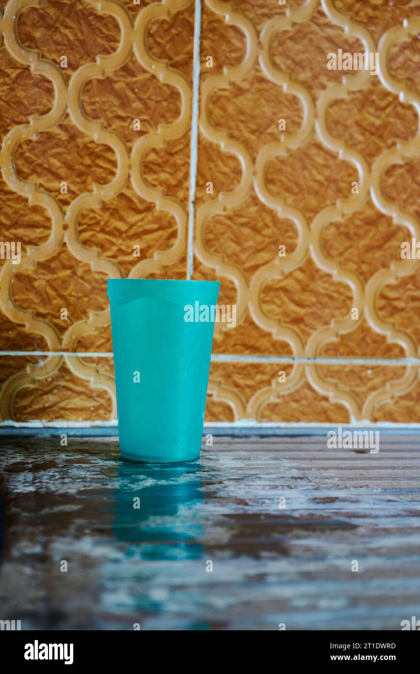 A plastic cup in the kitchen Stock Photo - Alamy