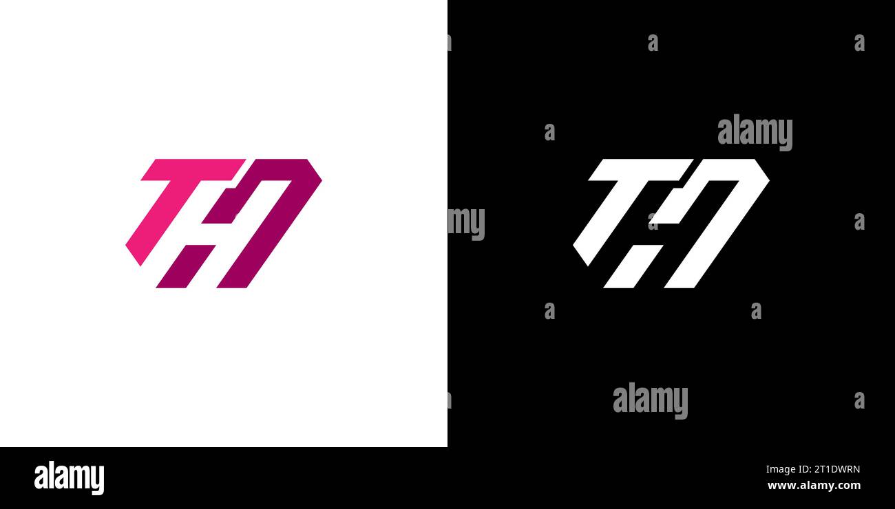 TH Logo, TH Monogram, Initial TH Logo, Letter TH negative space logo ...