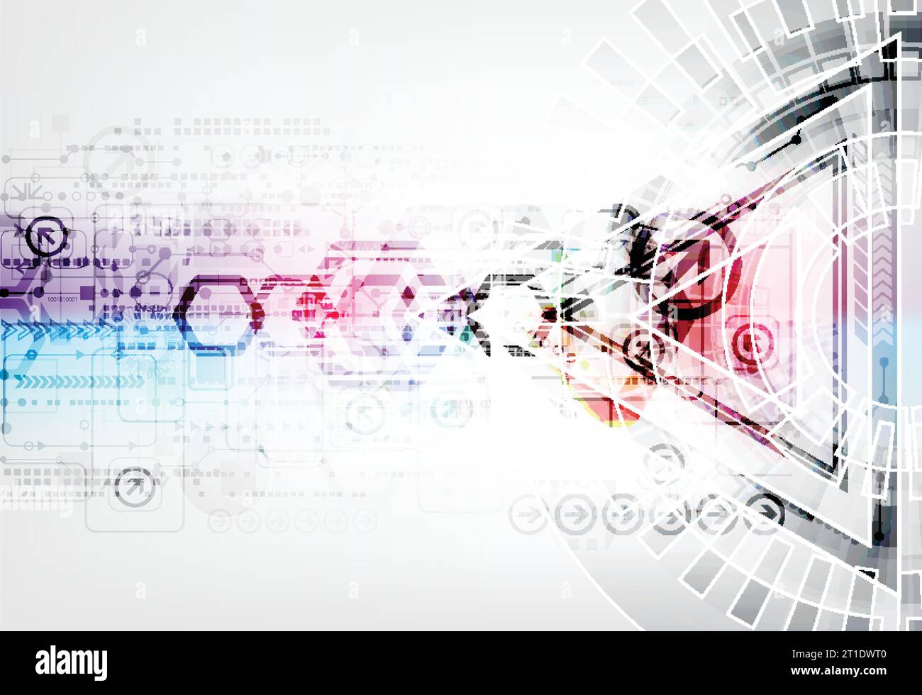Abstract digital communication technology background. Vector ...