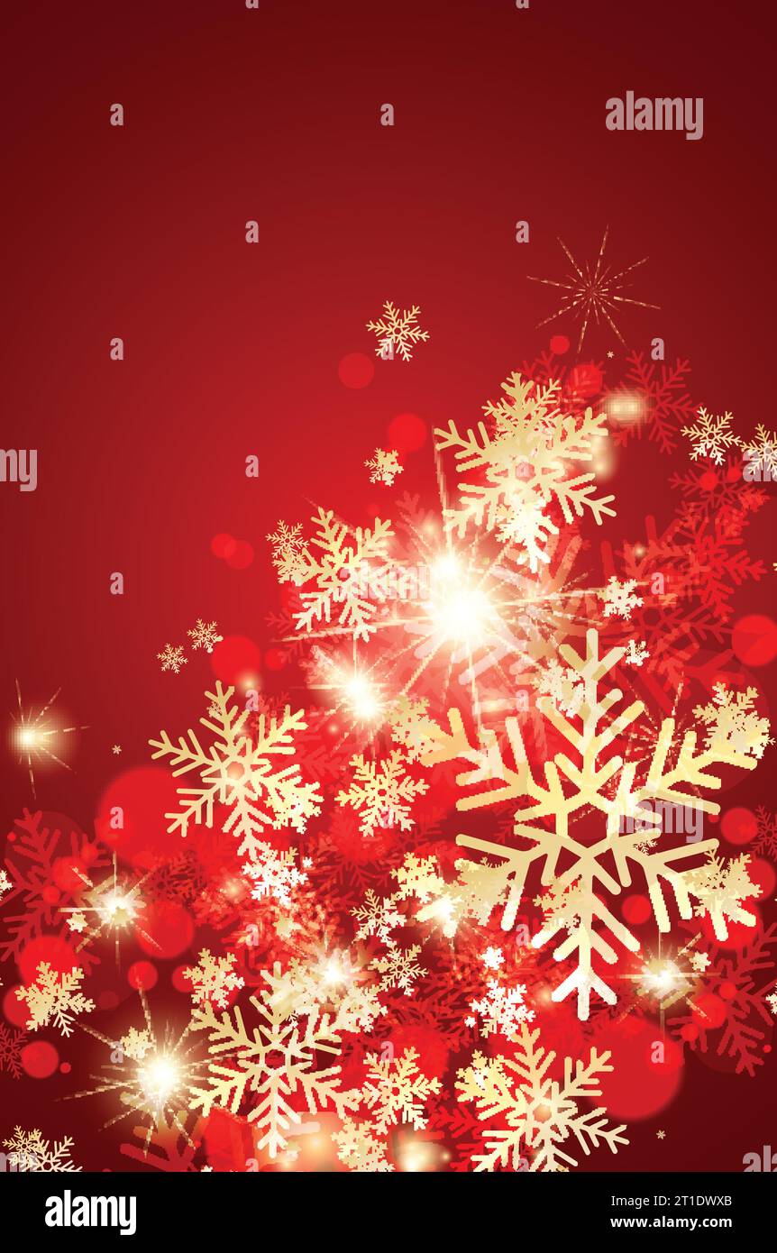 Abstract red christmas greeting card. Vector illustration Stock Vector ...