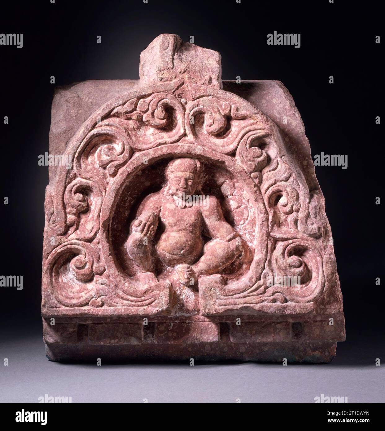 Tympanum with Kubera, the God of Riches, 4th century Stock Photo - Alamy
